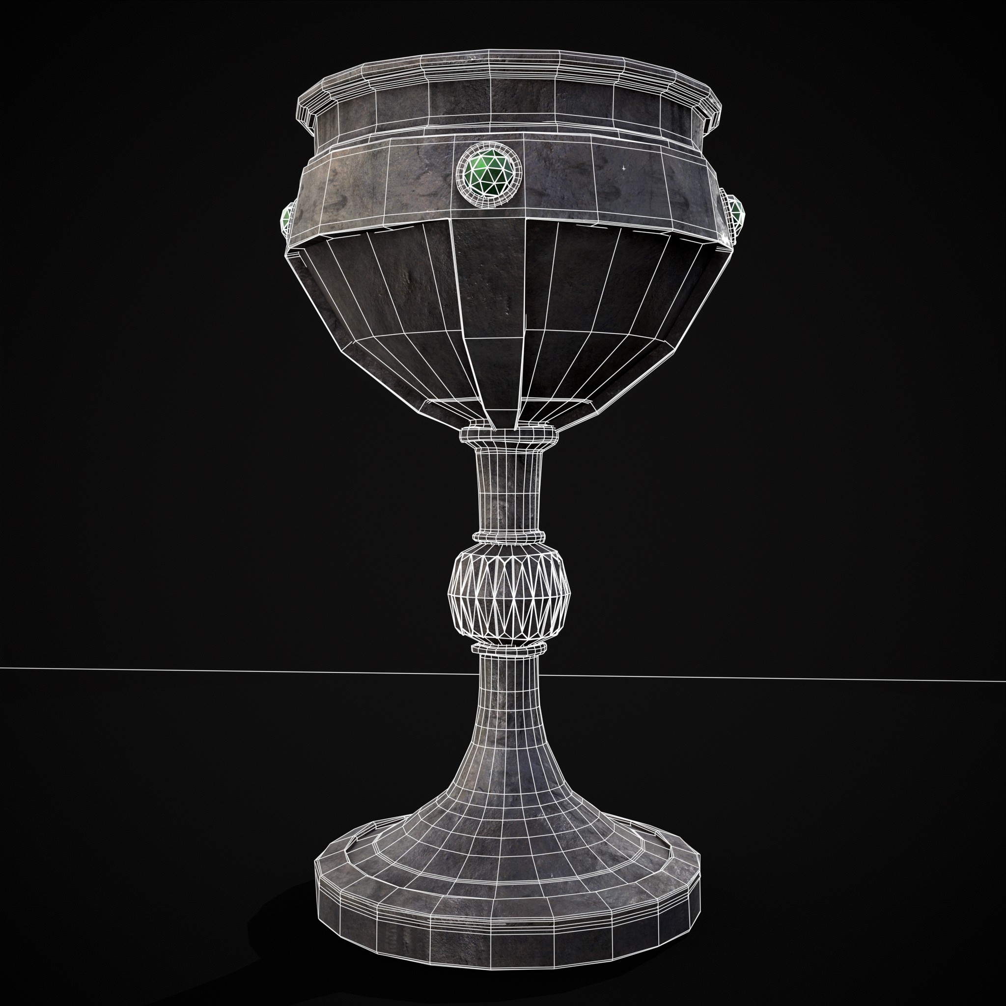 Medieval Iron Emerald Goblet - 3D Model by Get Dead Entertainment