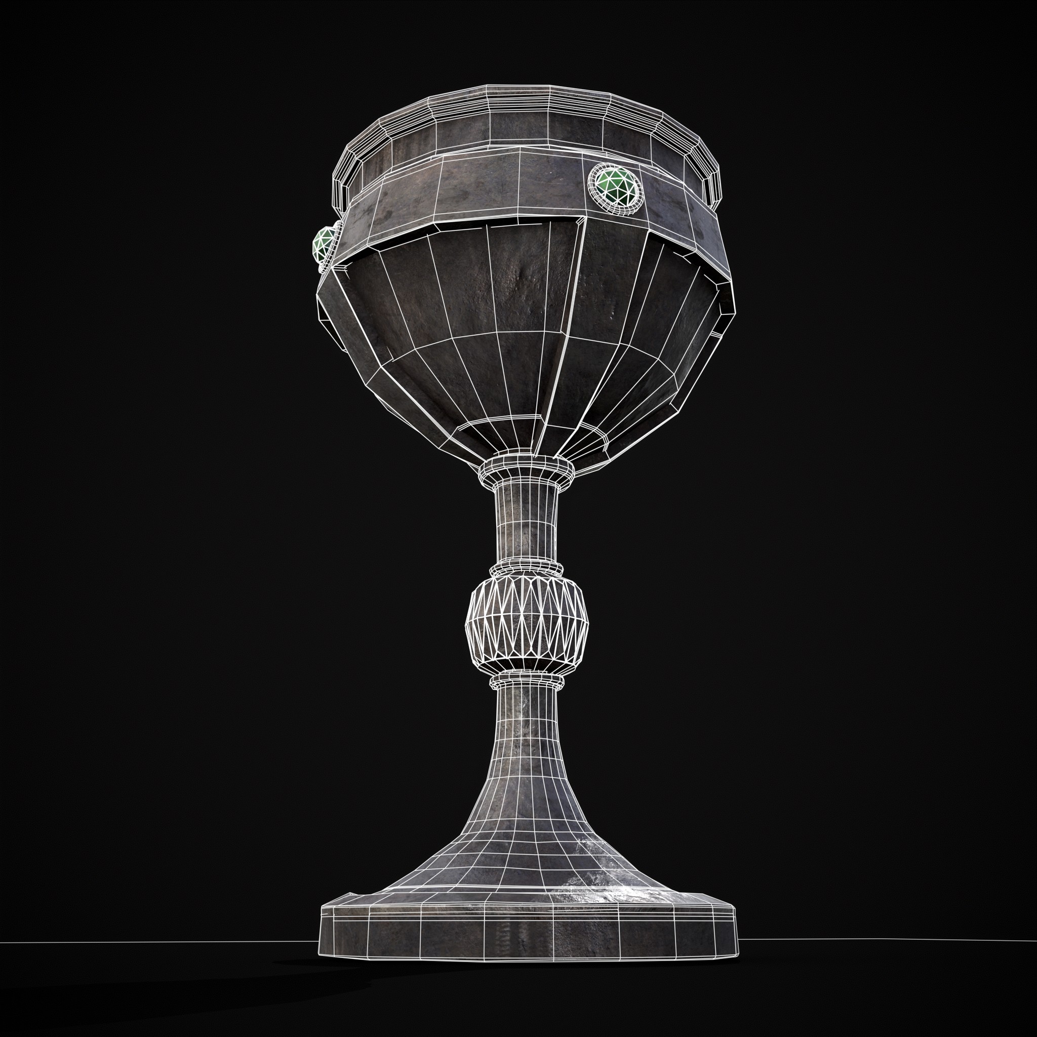 Medieval Iron Emerald Goblet - 3D Model by Get Dead Entertainment