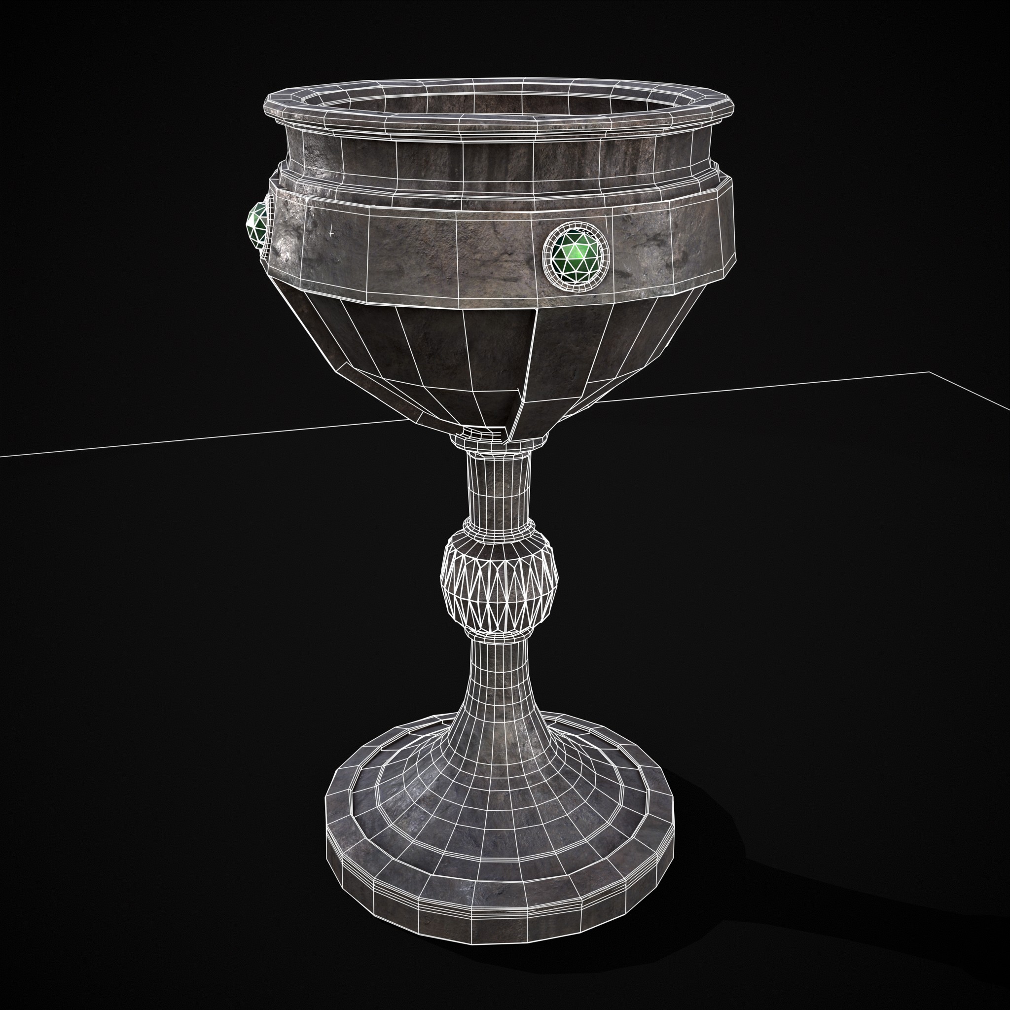 Medieval Iron Emerald Goblet - 3D Model by Get Dead Entertainment