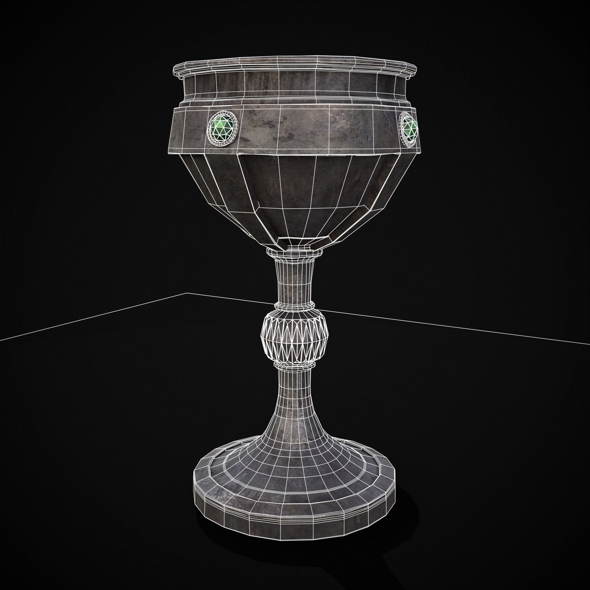 Medieval Iron Emerald Goblet - 3D Model by Get Dead Entertainment