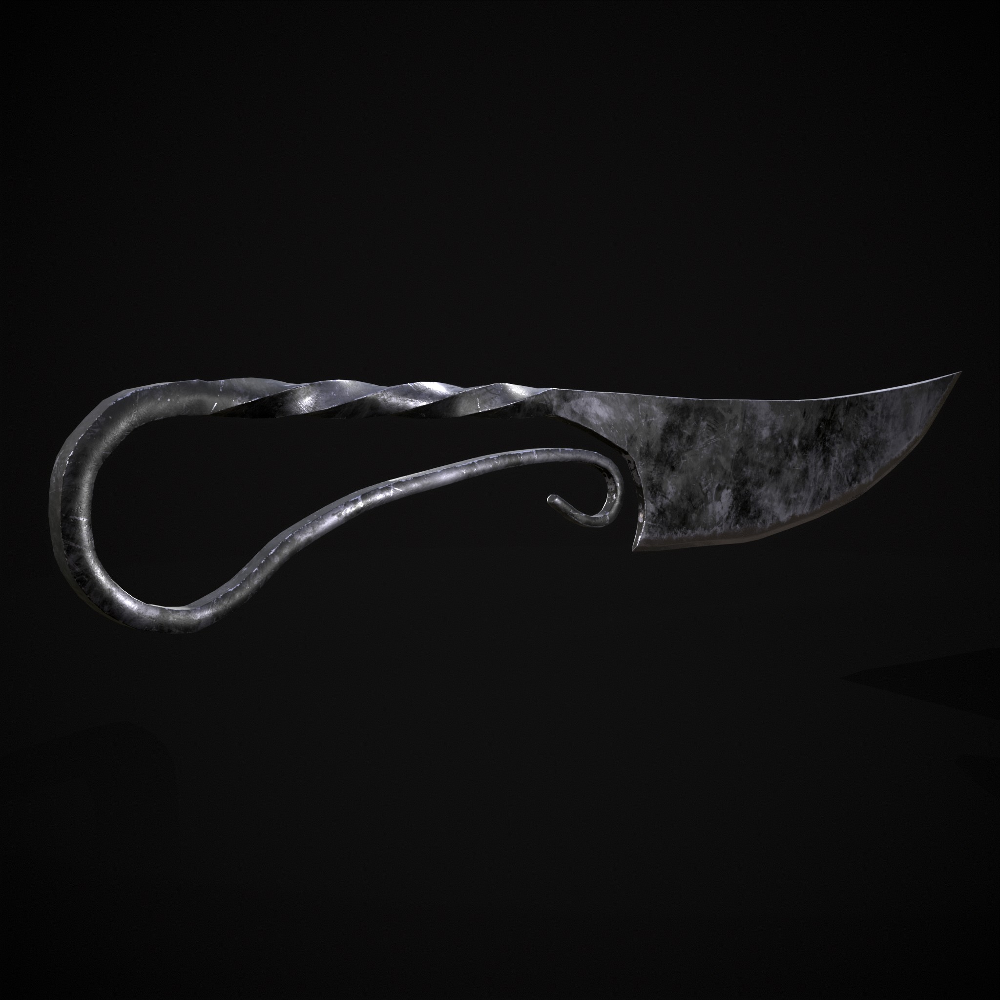 Medieval Iron Twisted Dagger - 3D Model by Get Dead Entertainment