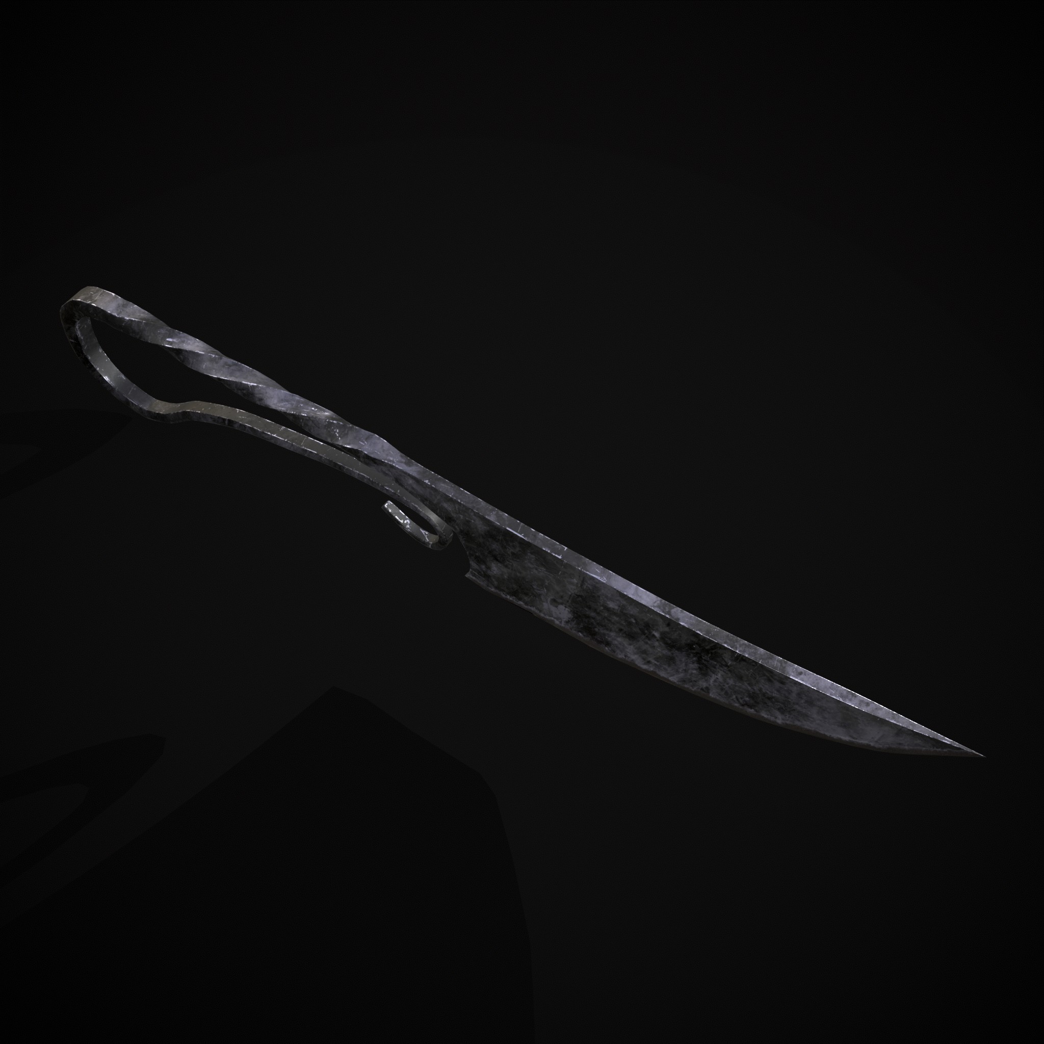 Medieval Iron Twisted Dagger - 3D Model by Get Dead Entertainment