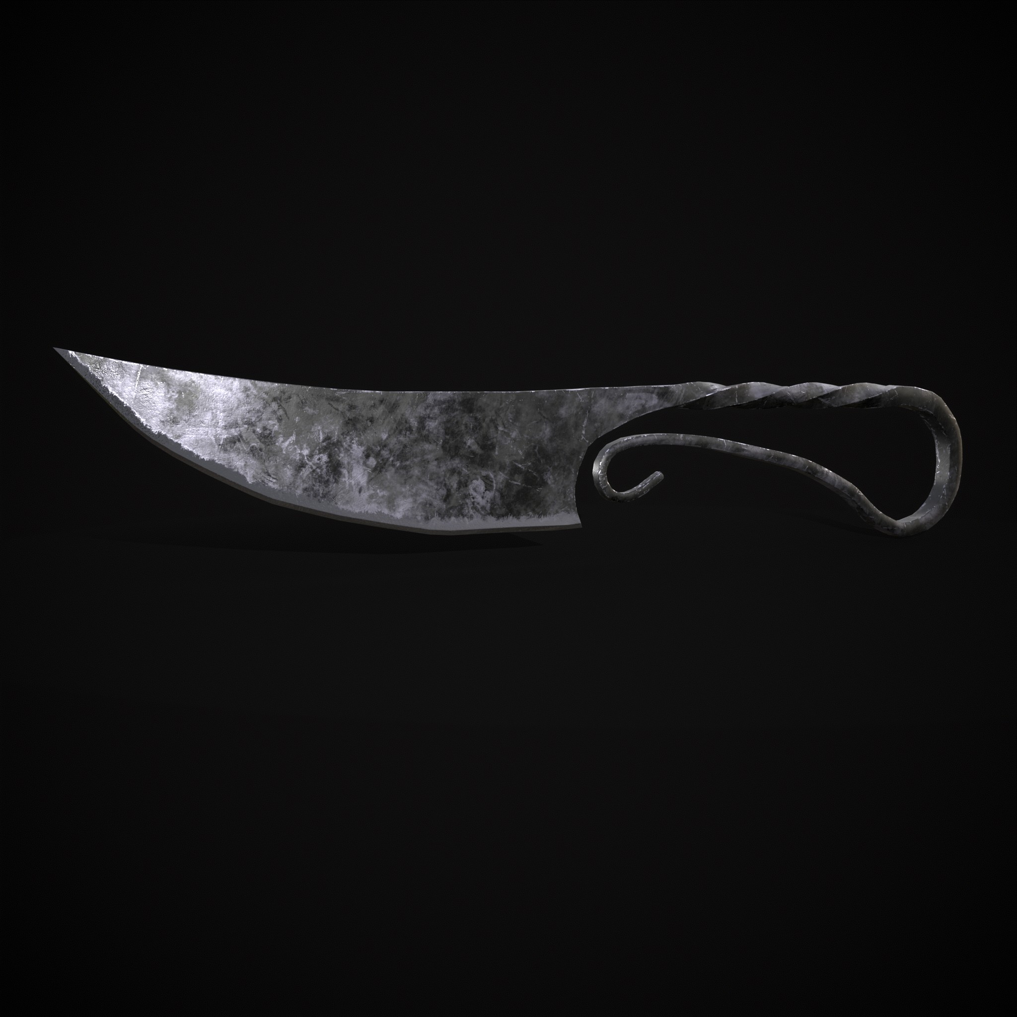 Medieval Iron Twisted Dagger - 3D Model by Get Dead Entertainment