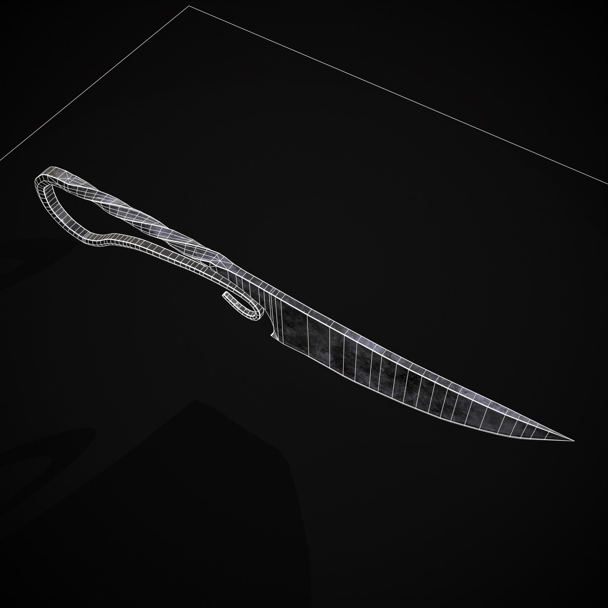 Medieval Iron Twisted Dagger - 3D Model by Get Dead Entertainment