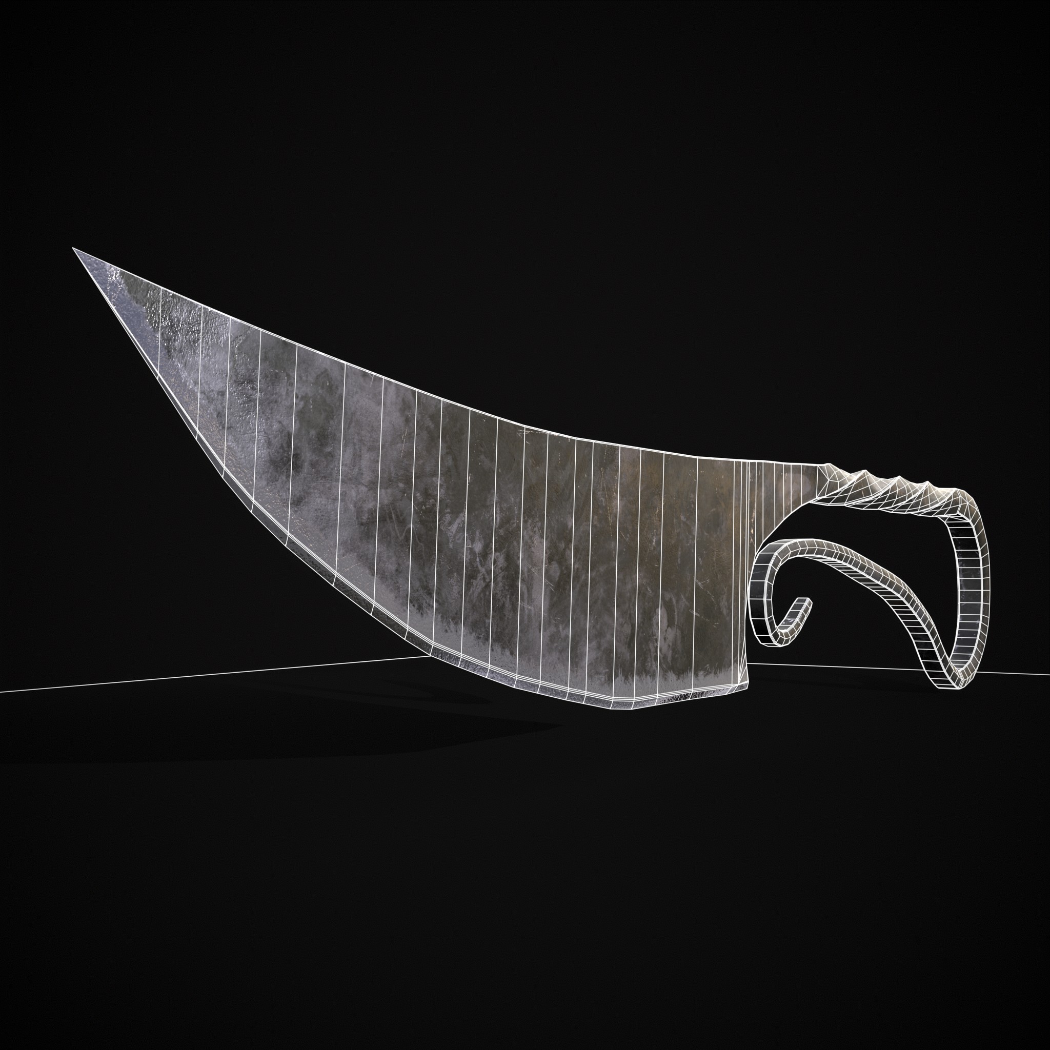 Medieval Iron Twisted Dagger - 3D Model by Get Dead Entertainment