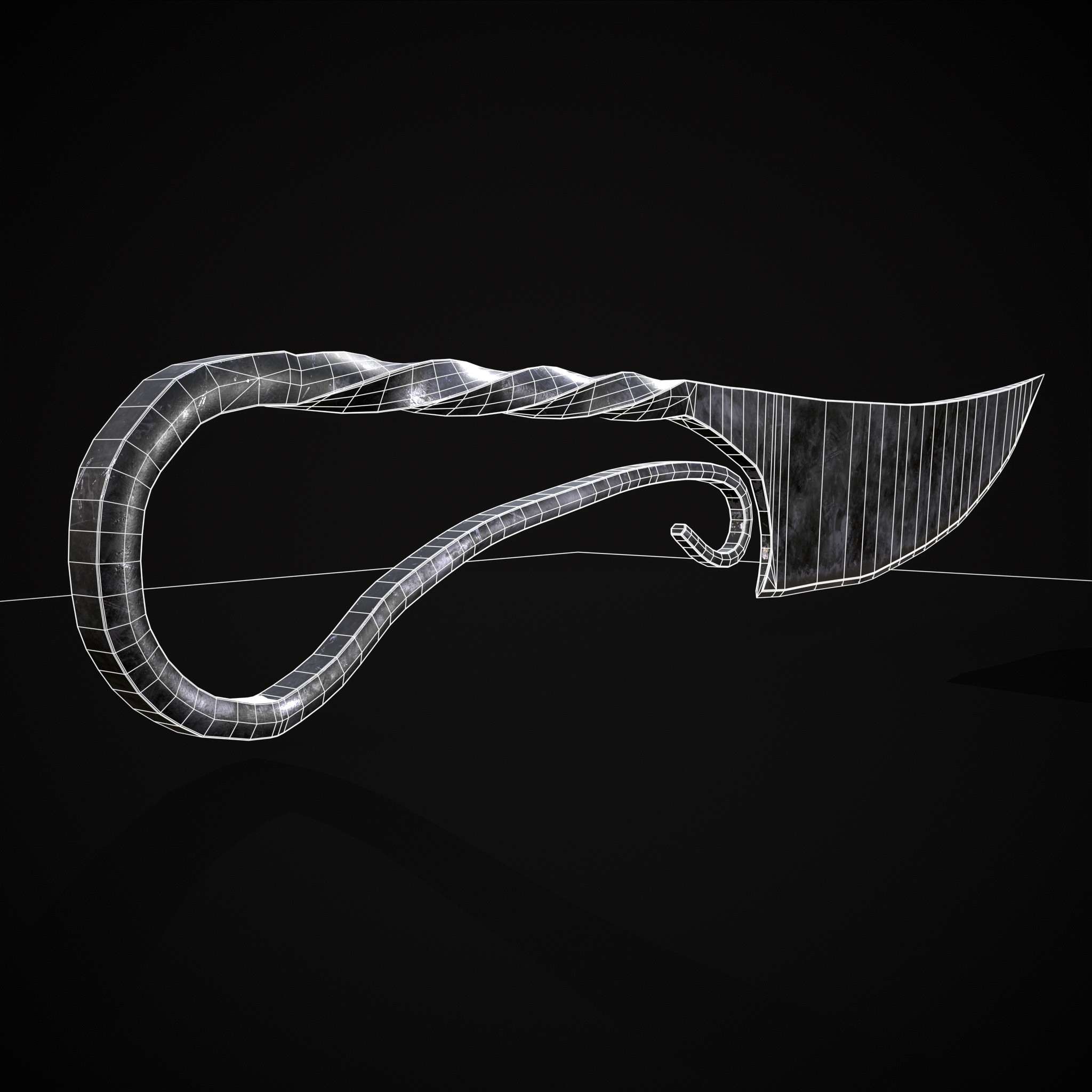 Medieval Iron Twisted Dagger - 3D Model by Get Dead Entertainment