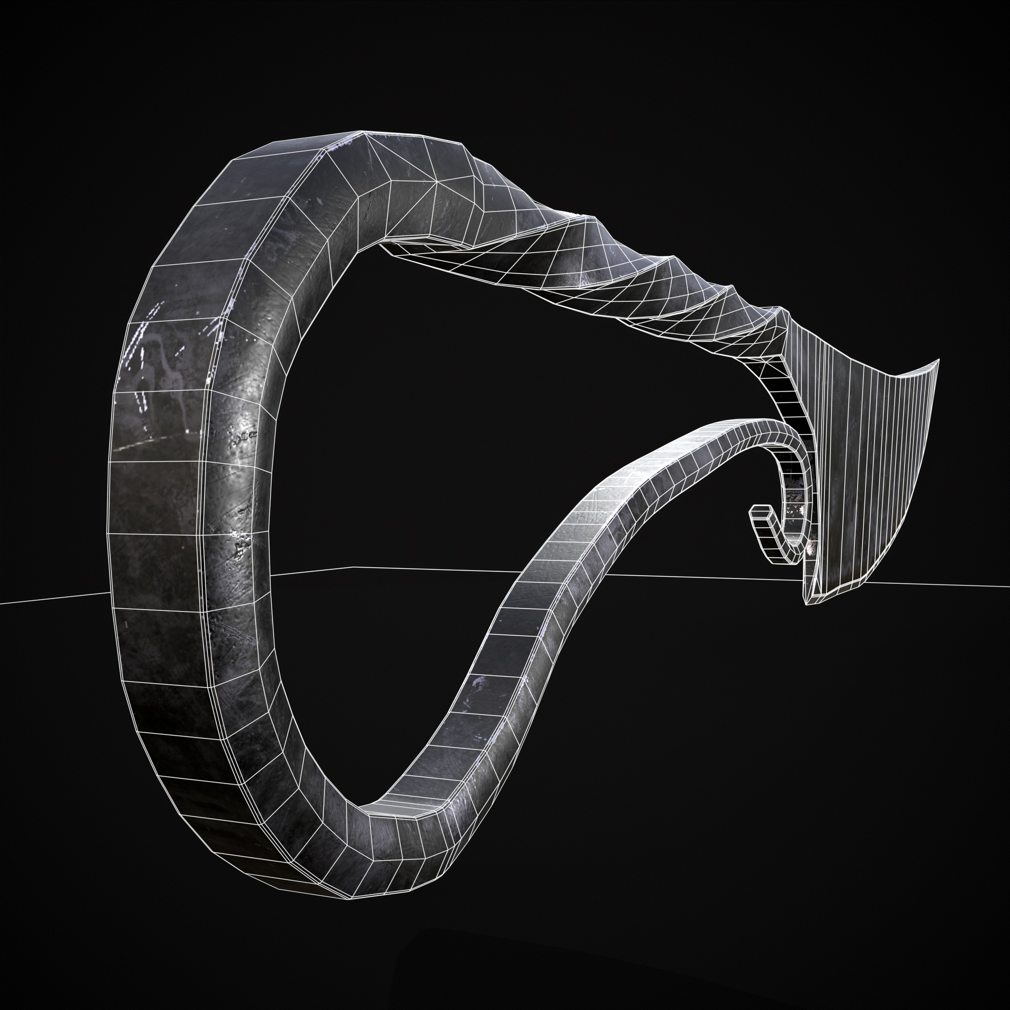 Medieval Iron Twisted Dagger - 3D Model by Get Dead Entertainment