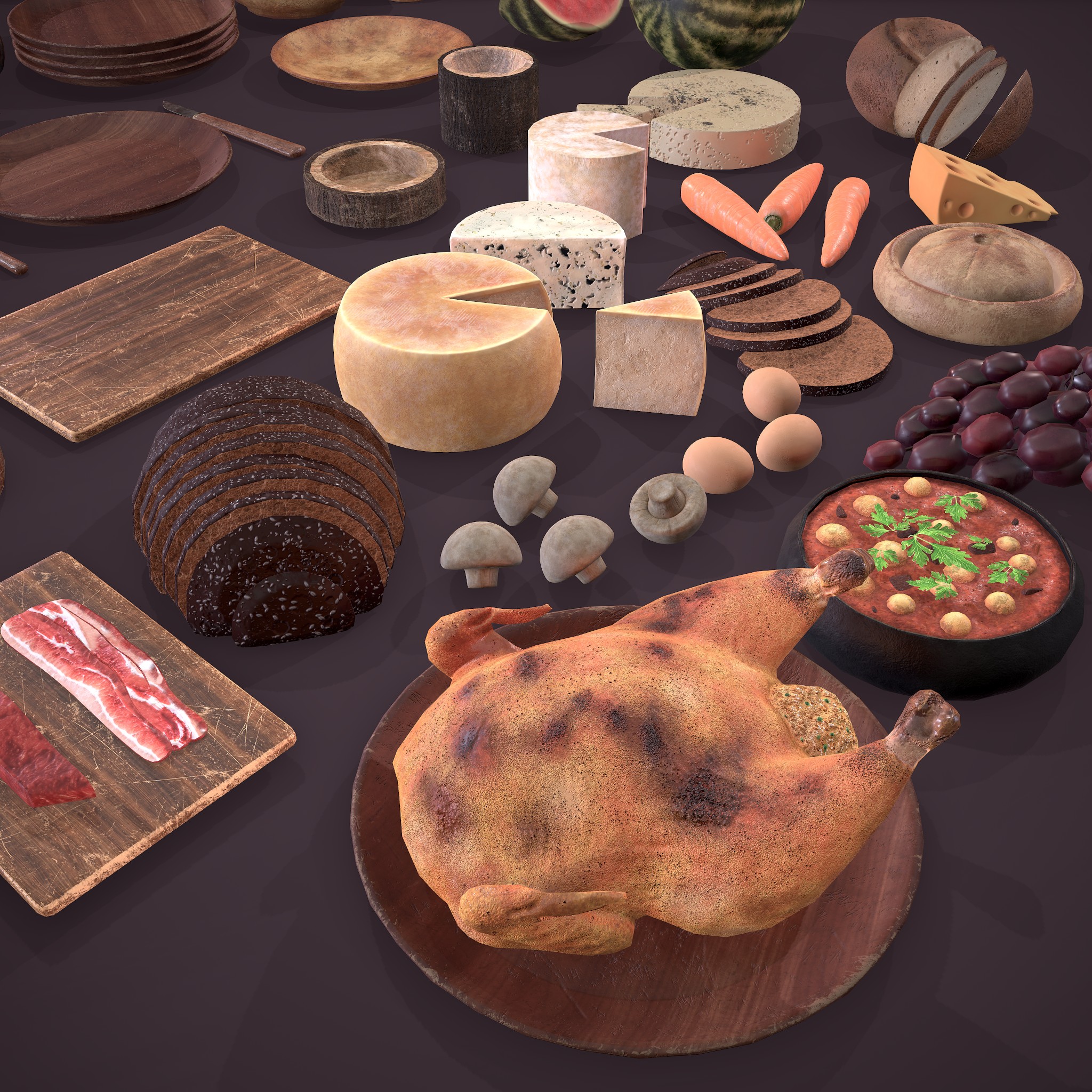 Medieval Kitchen Essentials - 3D Model by Get Dead Entertainment