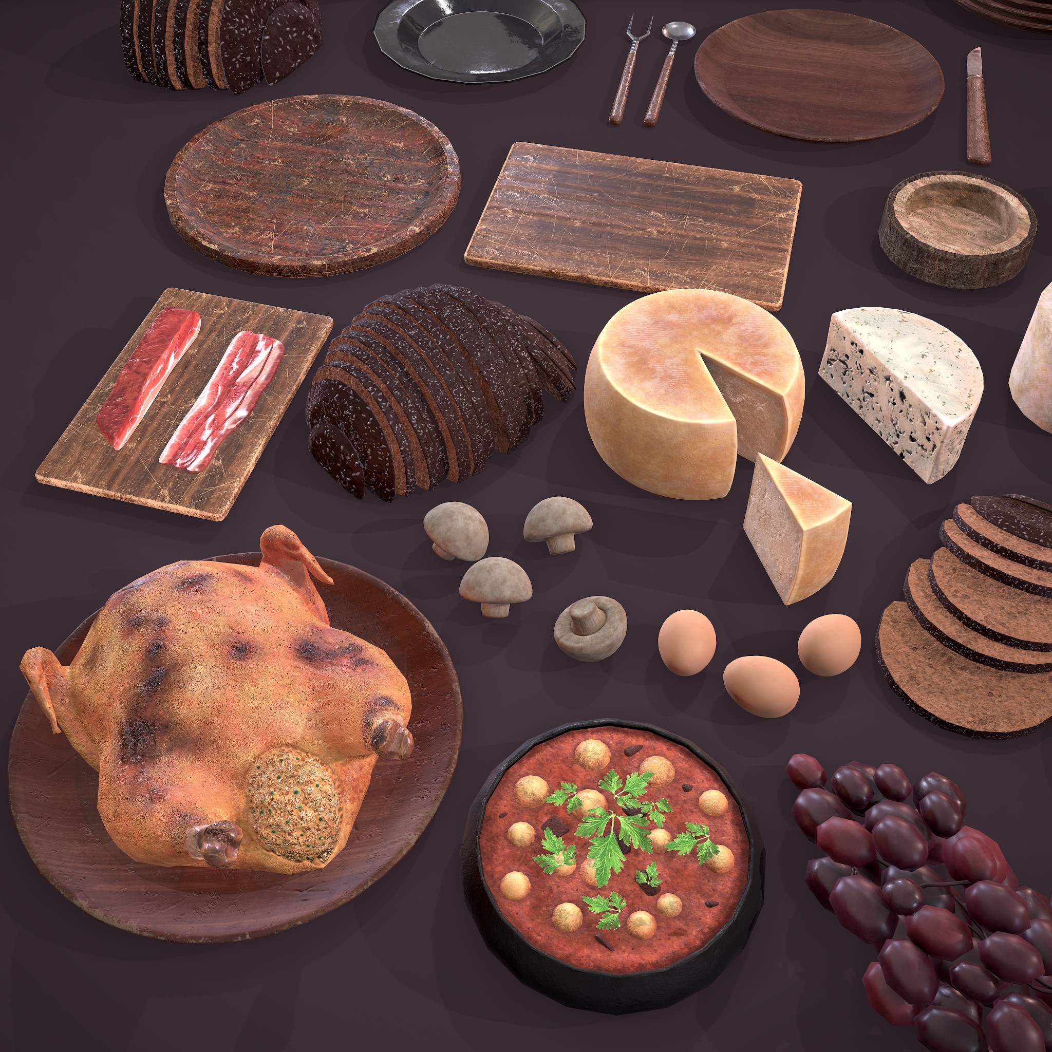 Medieval Kitchen Essentials - 3D Model by Get Dead Entertainment