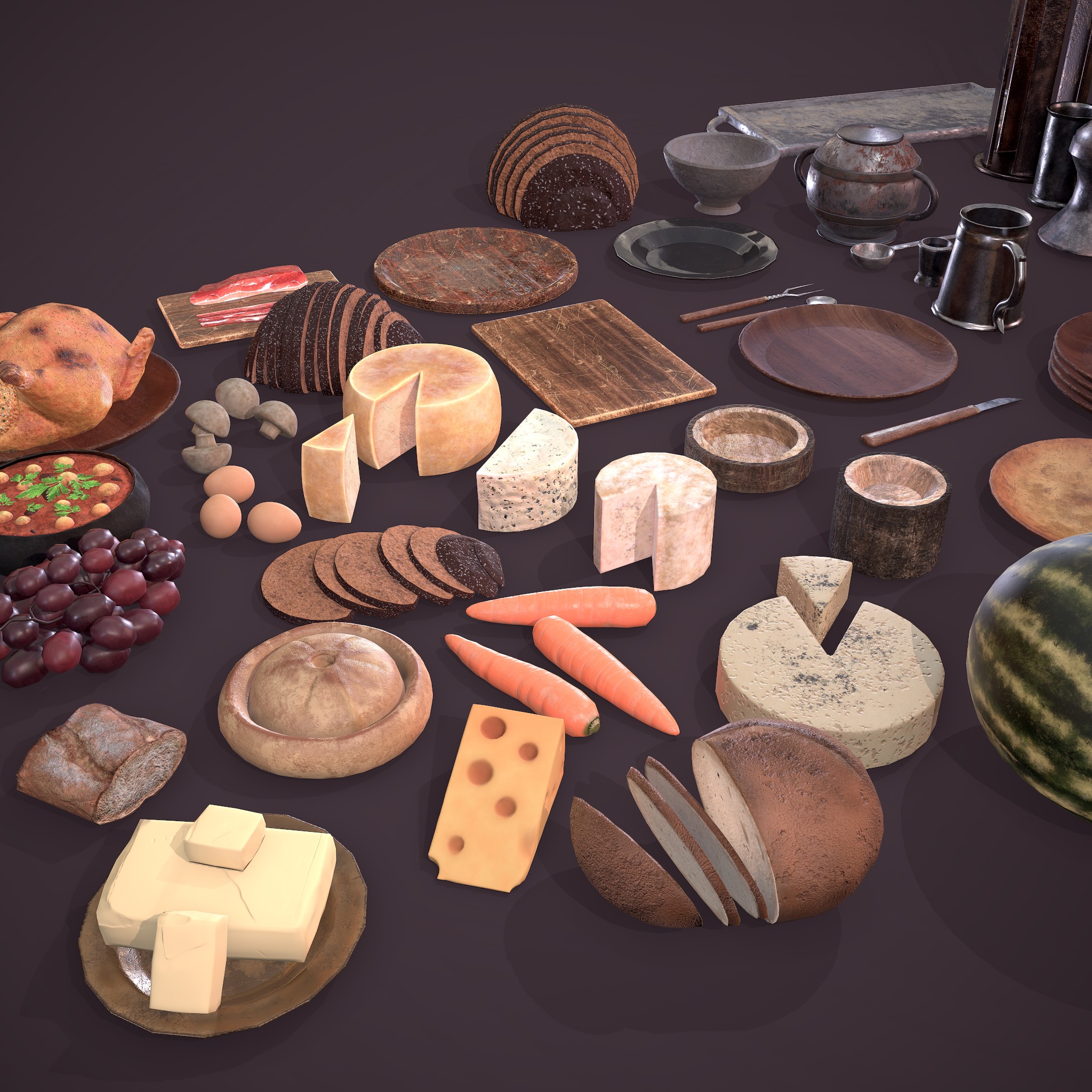 Medieval Kitchen Essentials - 3D Model by Get Dead Entertainment