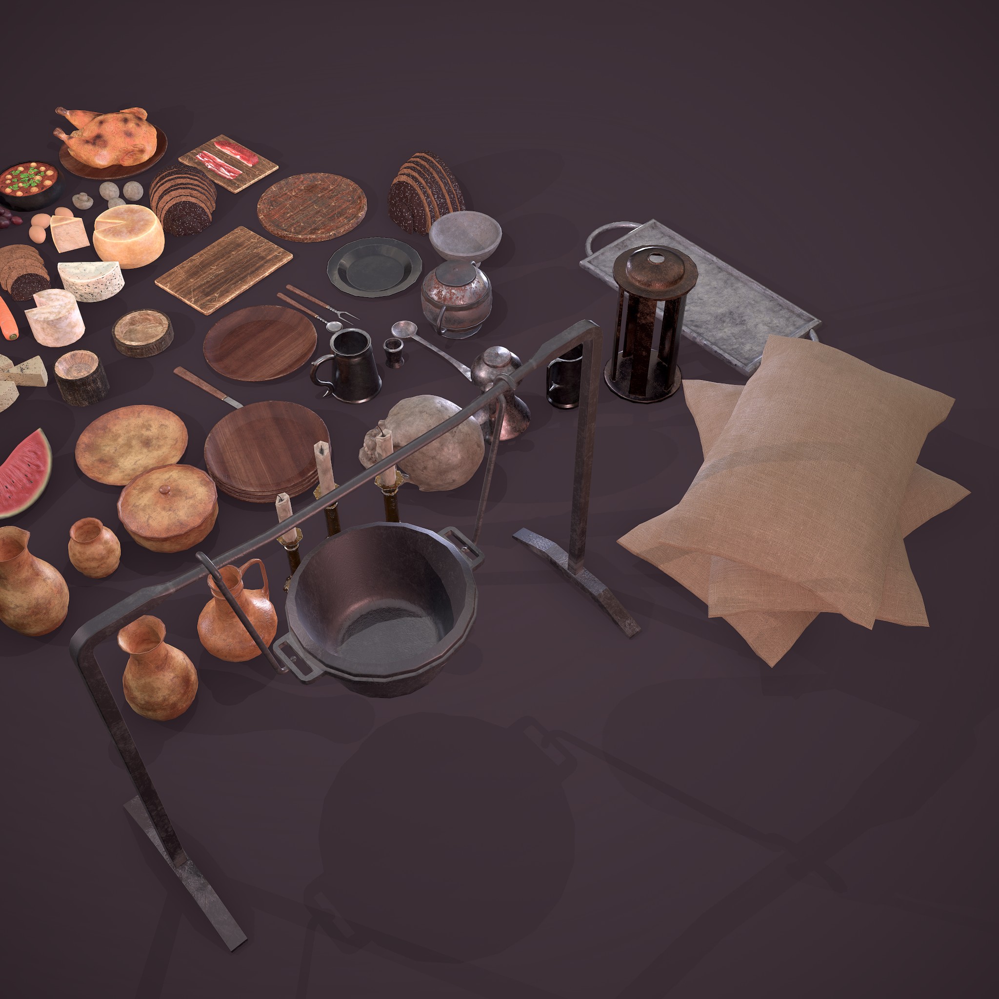 Medieval Kitchen Essentials - 3D Model by Get Dead Entertainment