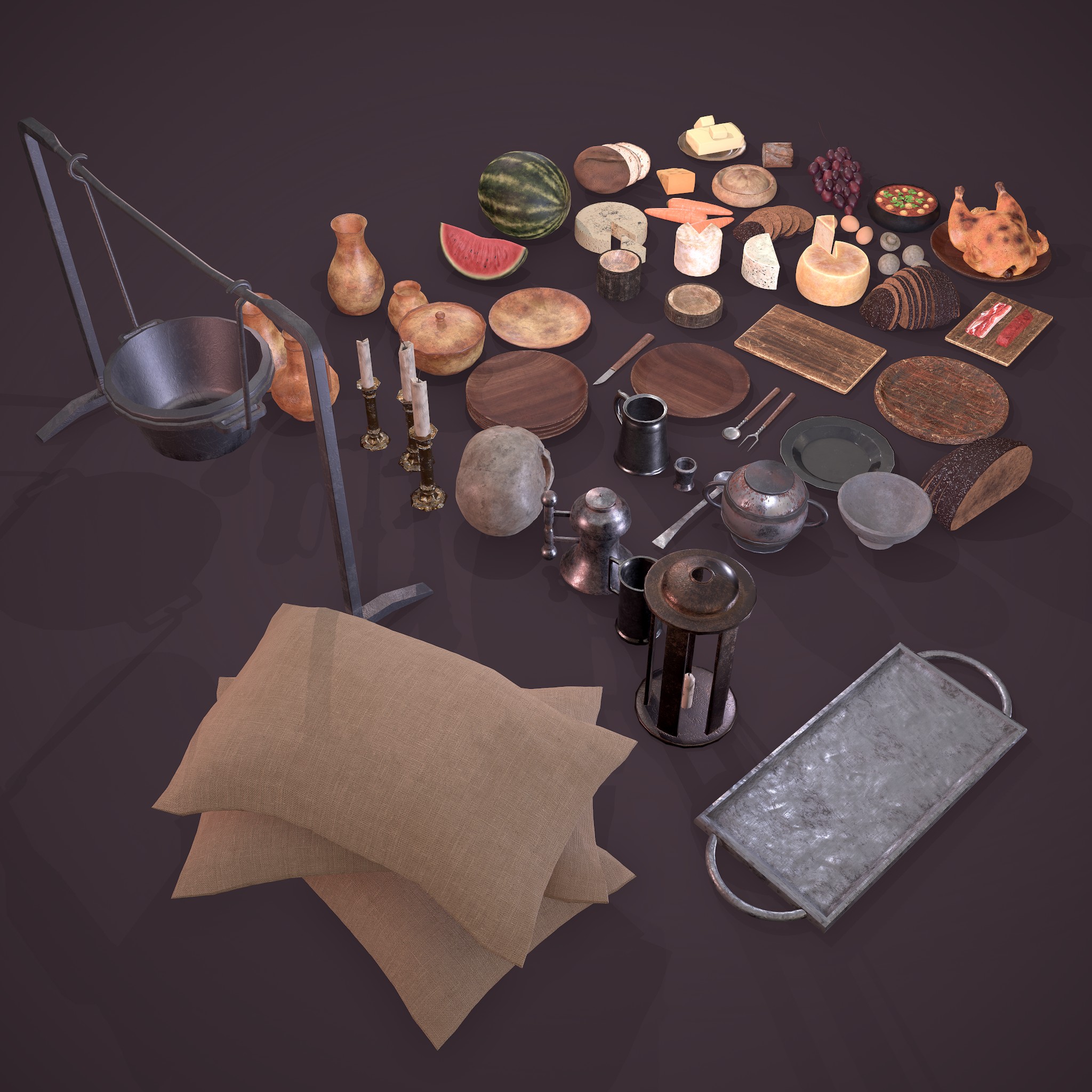 Medieval Kitchen Essentials - 3D Model by Get Dead Entertainment