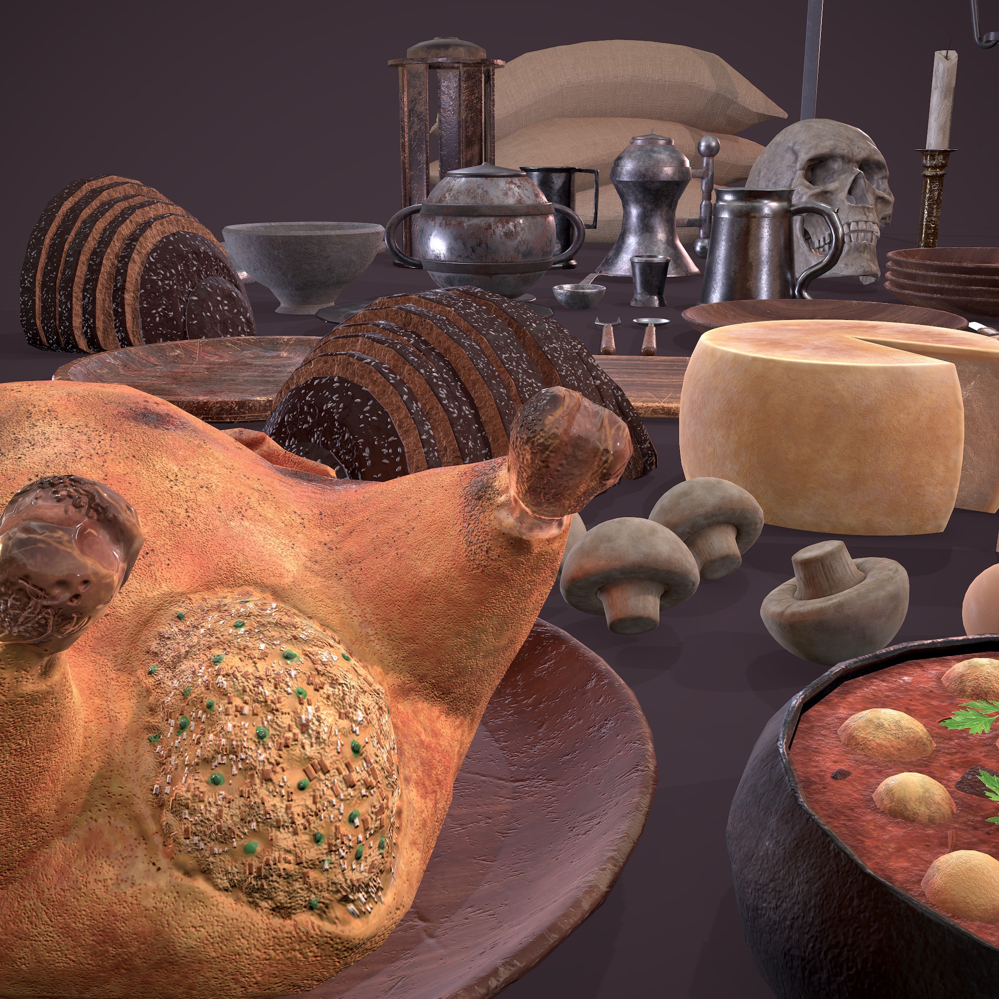 Medieval Kitchen Essentials - 3D Model by Get Dead Entertainment