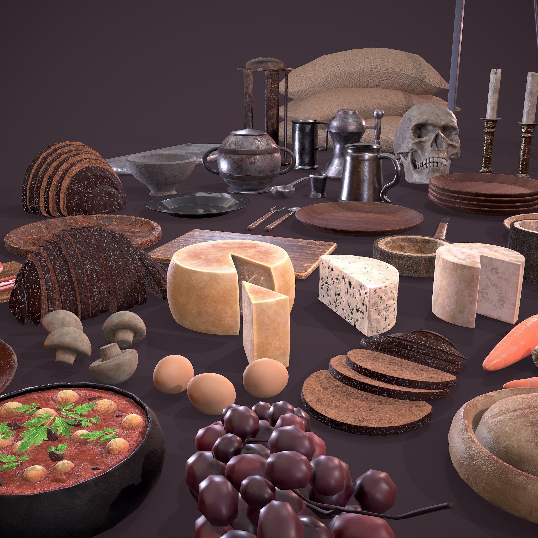 Medieval Kitchen Essentials - 3D Model by Get Dead Entertainment