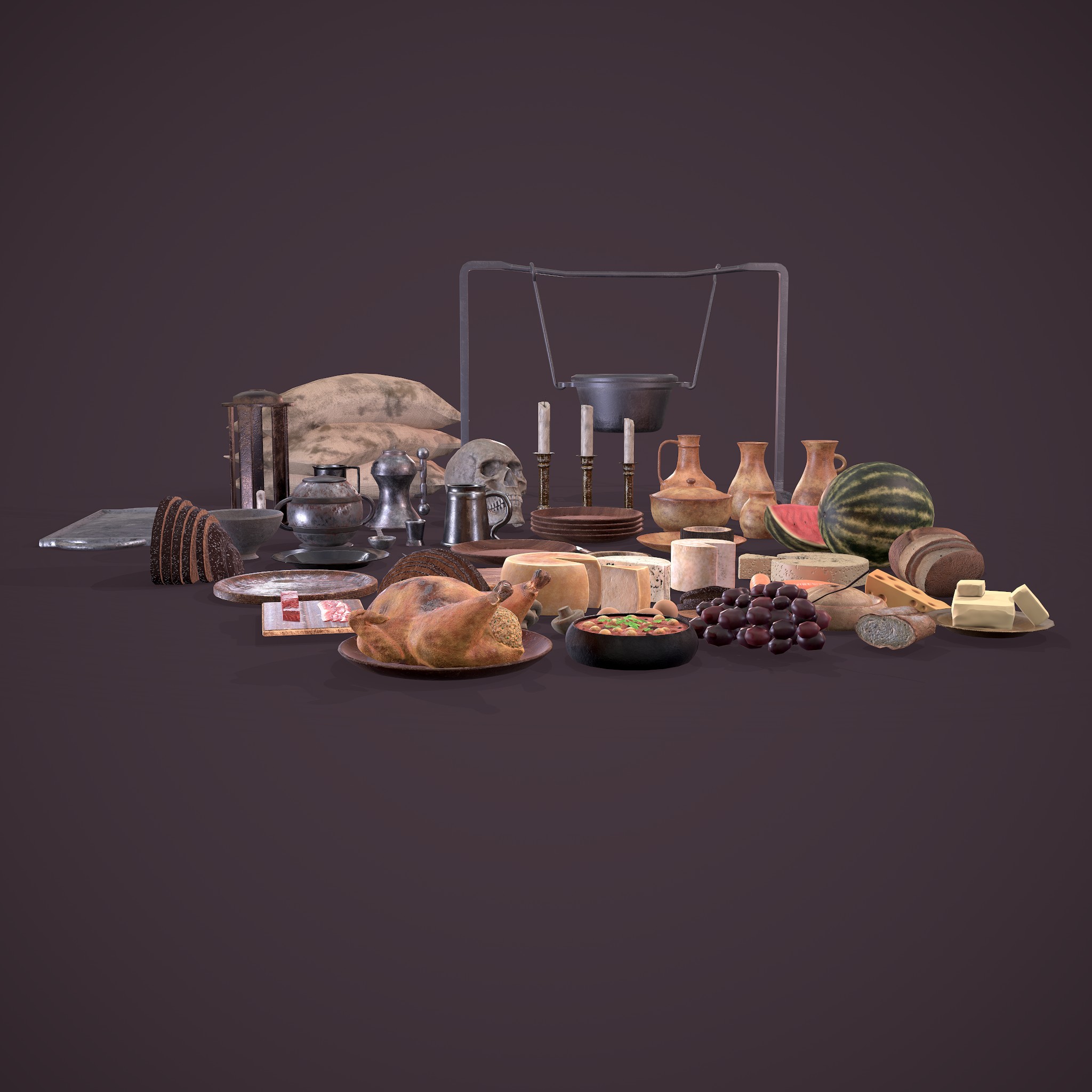 Medieval Kitchen Essentials - 3D Model by Get Dead Entertainment