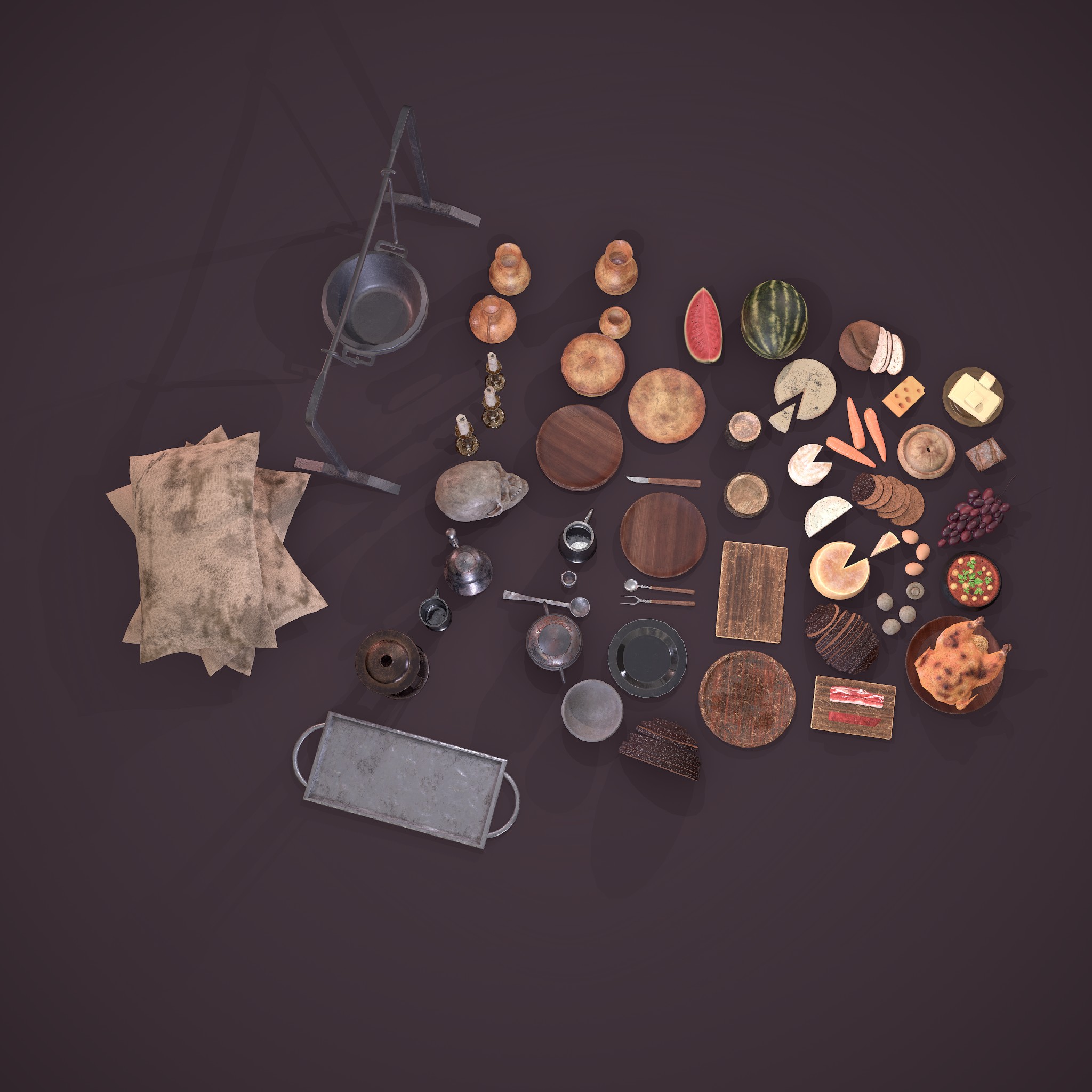 Medieval Kitchen Essentials - 3D Model by Get Dead Entertainment