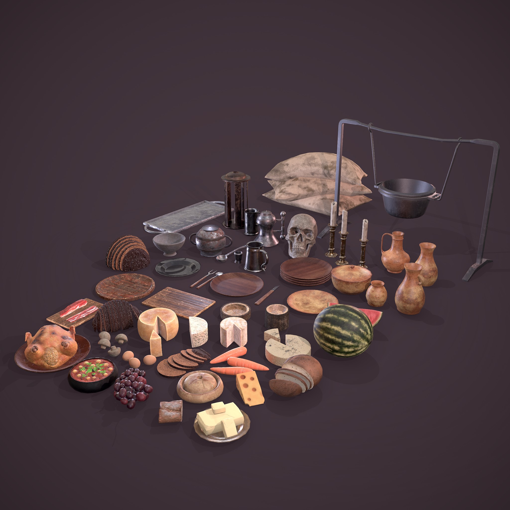 Medieval Kitchen Essentials - 3D Model by Get Dead Entertainment