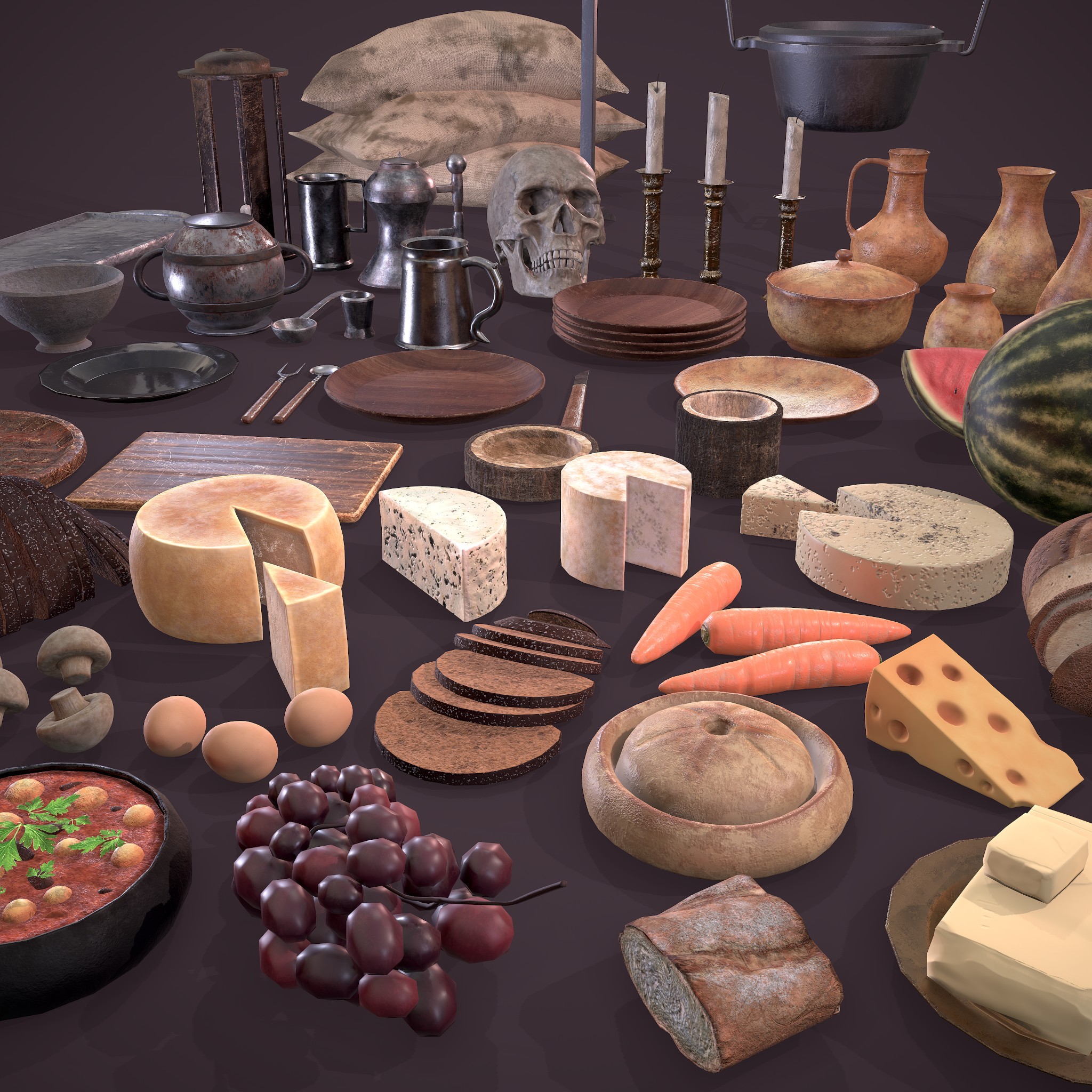 Medieval Kitchen Essentials - 3D Model by Get Dead Entertainment