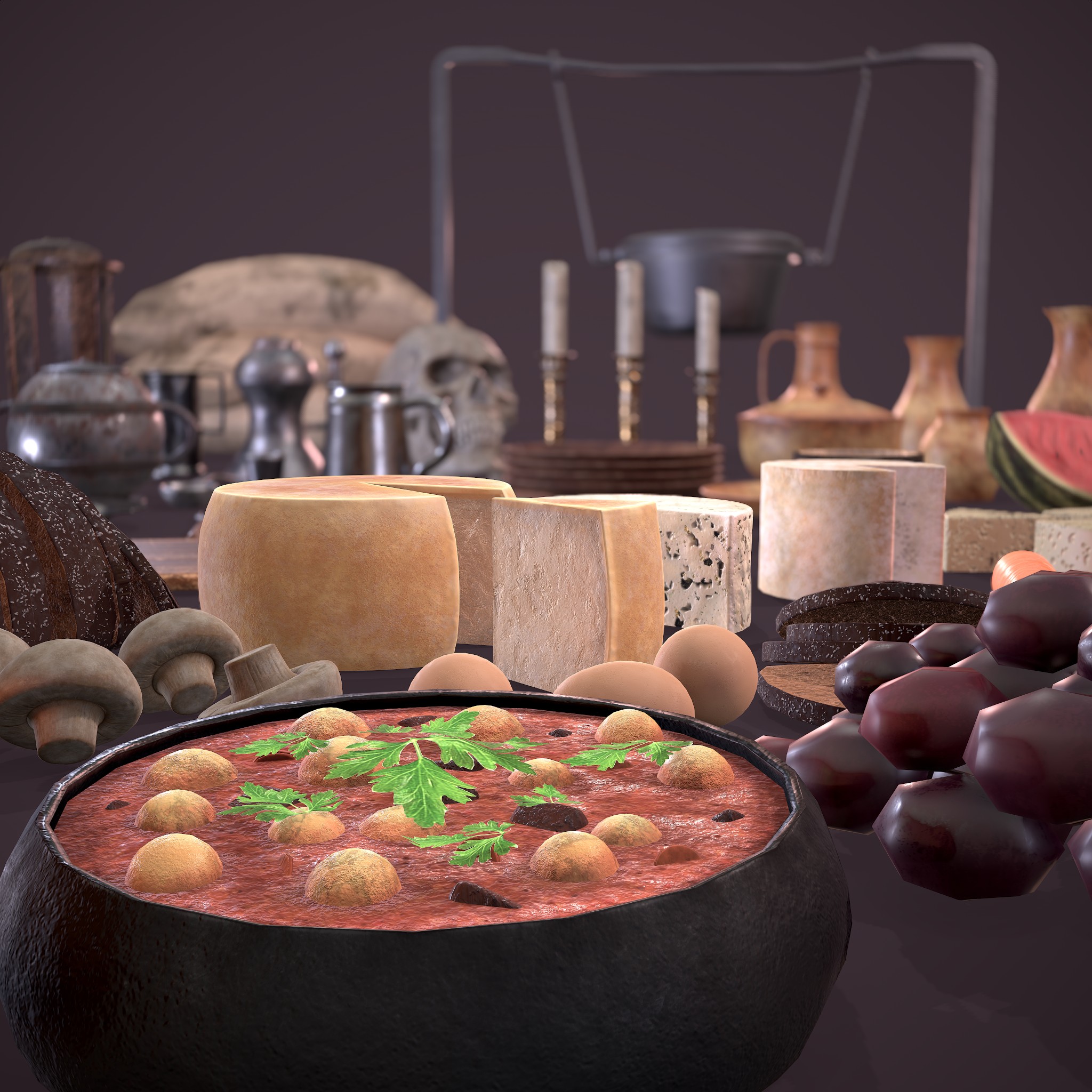 Medieval Kitchen Essentials - 3D Model by Get Dead Entertainment
