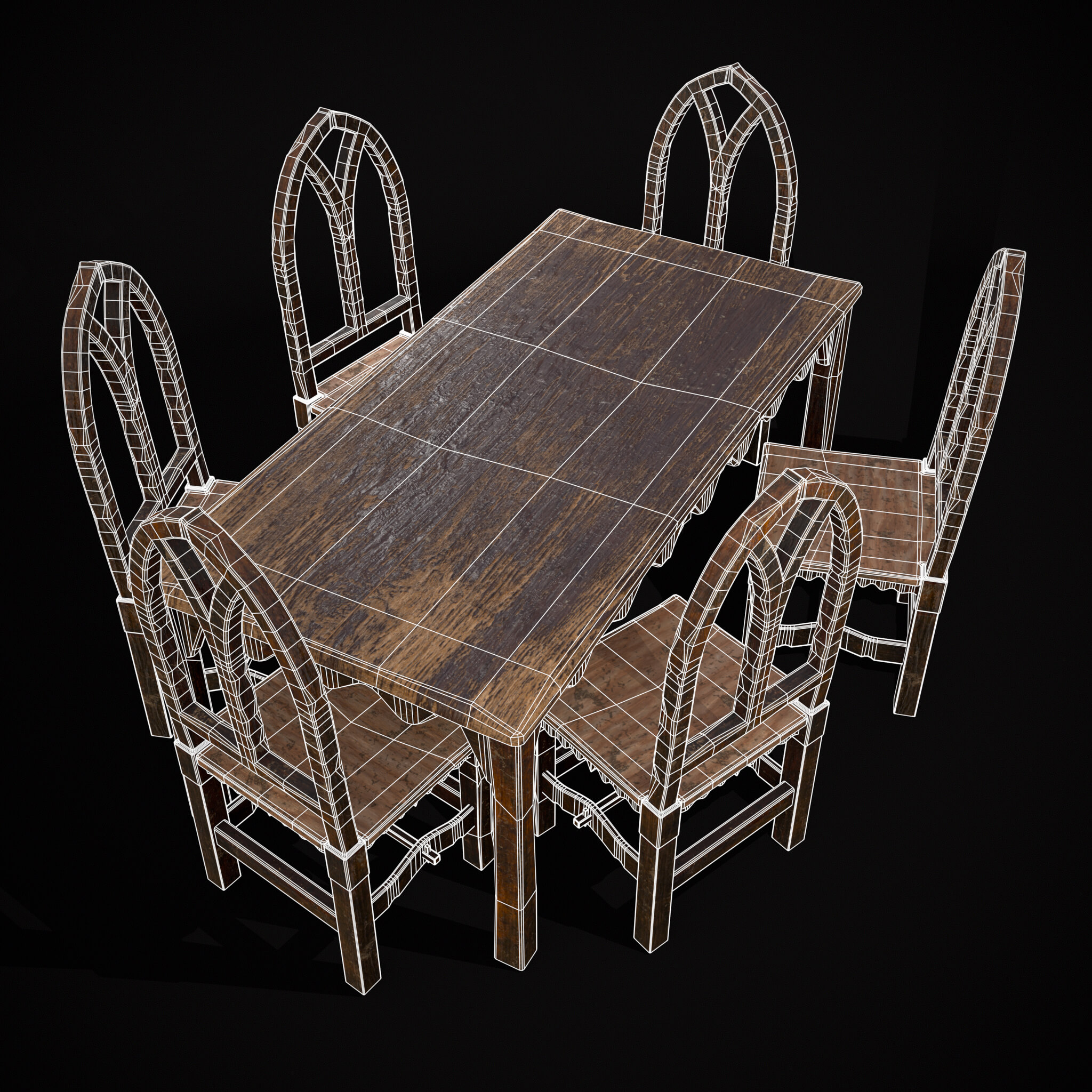 Medieval Kitchen Table Set - 3D Model by Get Dead Entertainment