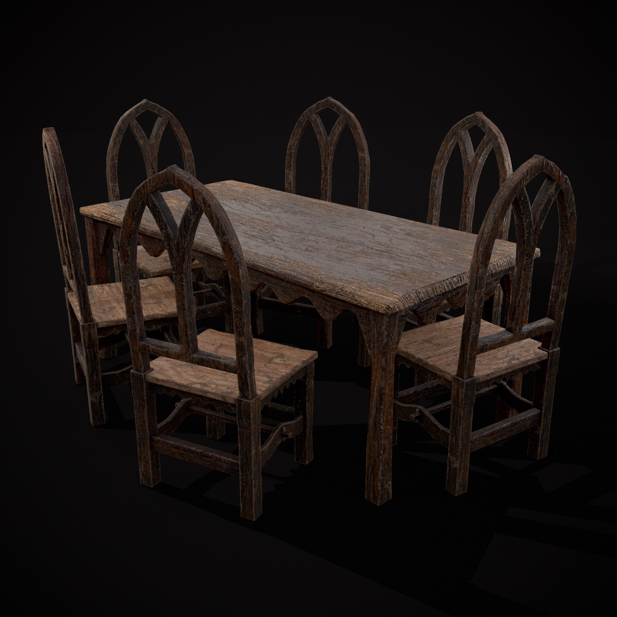 Medieval Kitchen Table Set - 3D Model by Get Dead Entertainment