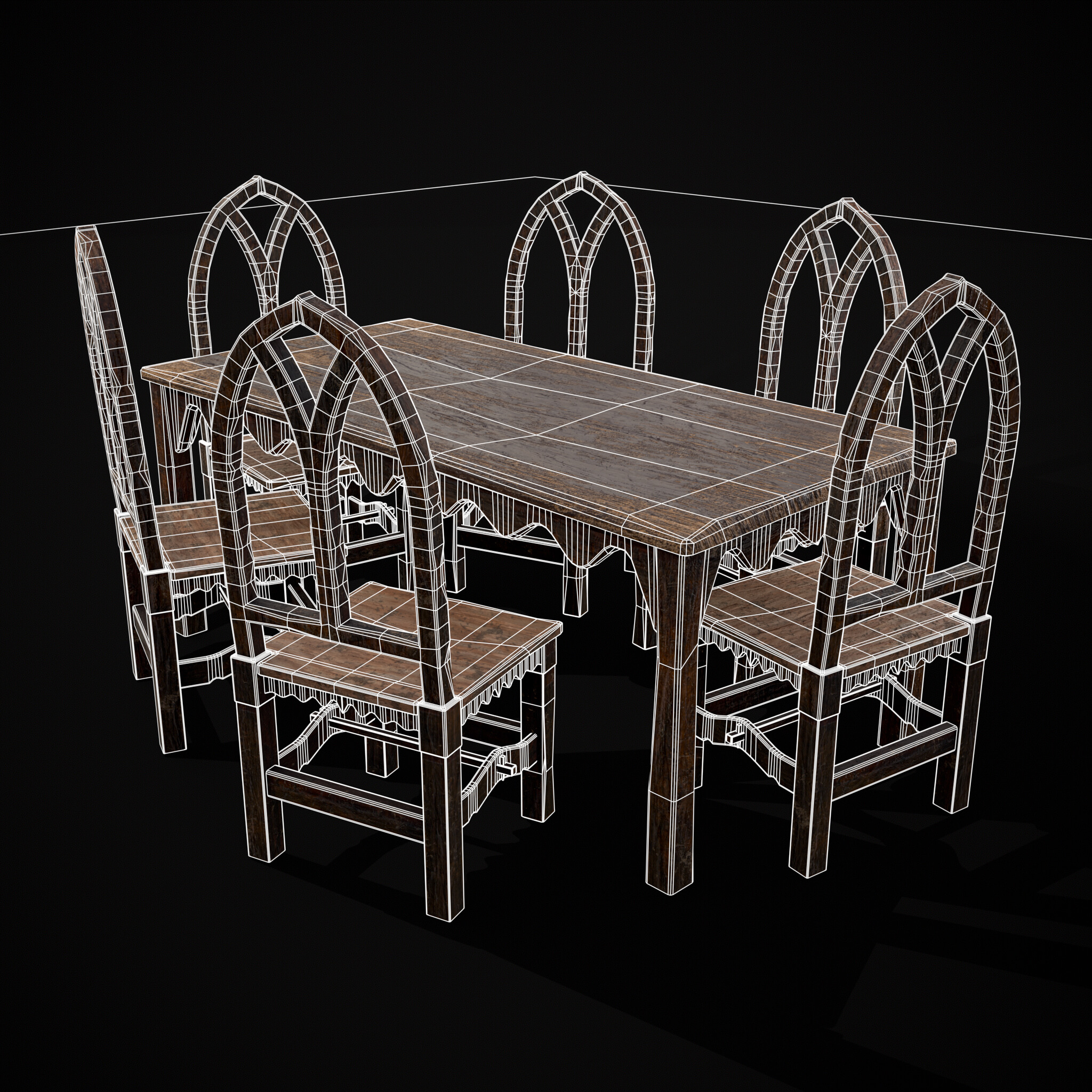 Medieval Kitchen Table Set - 3D Model by Get Dead Entertainment