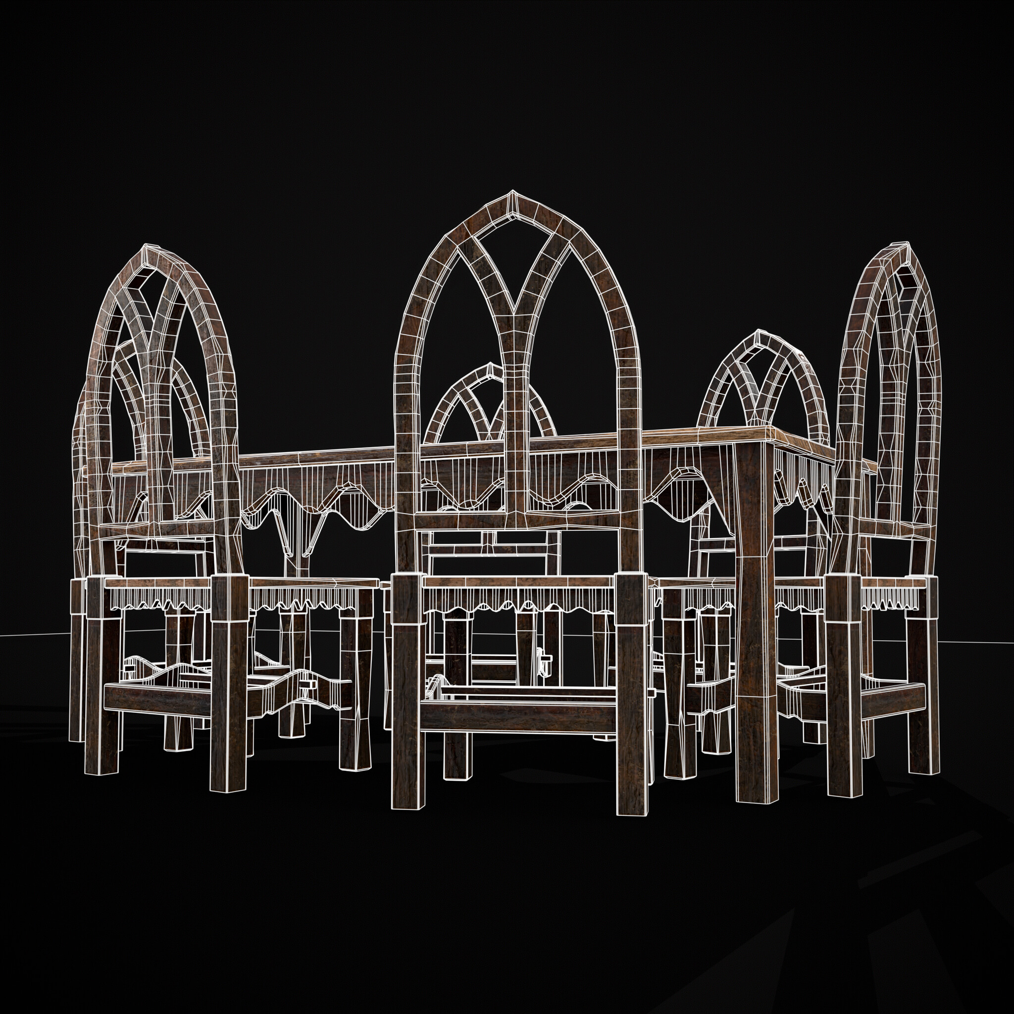 Medieval Kitchen Table Set - 3D Model by Get Dead Entertainment