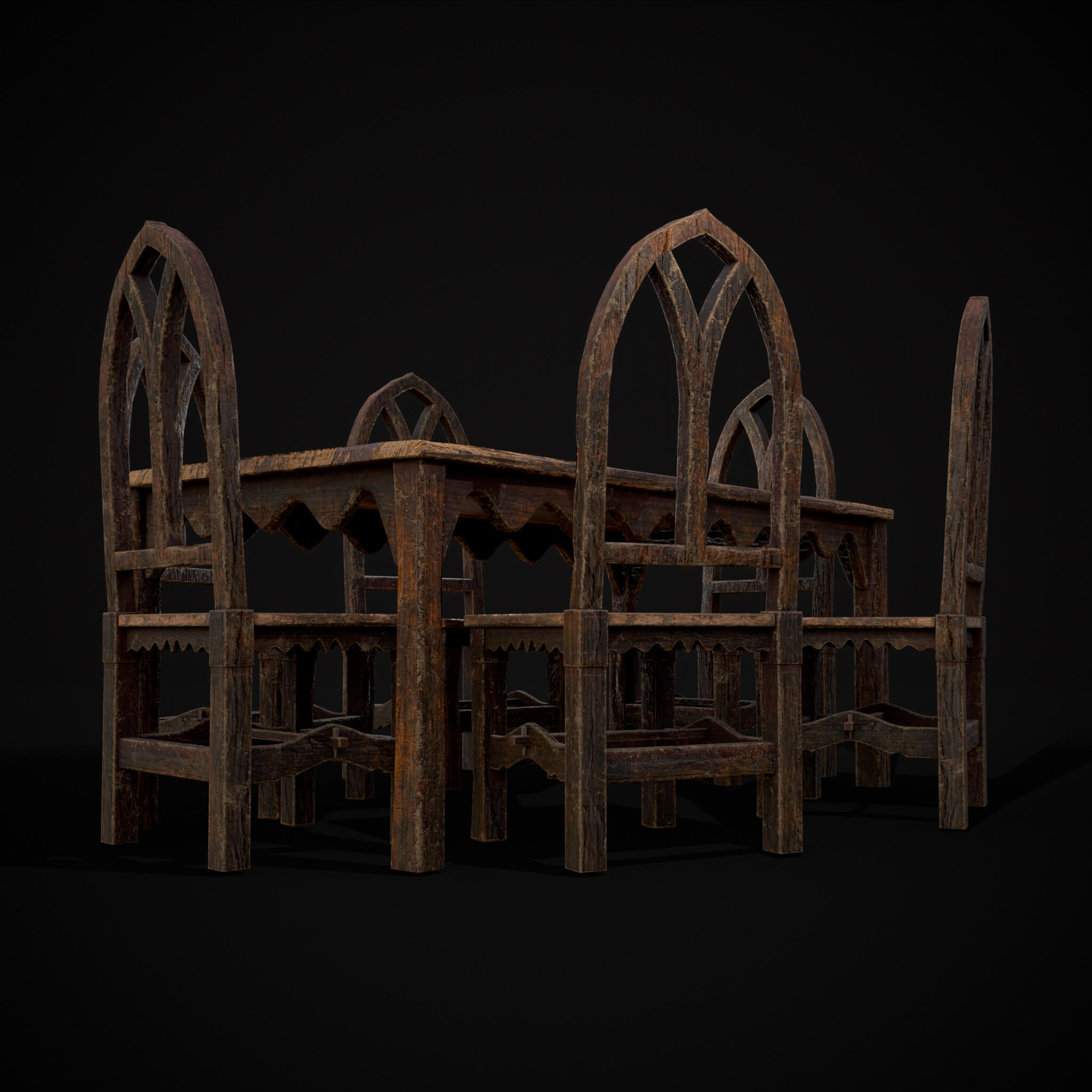 Medieval Kitchen Table Set - 3D Model by Get Dead Entertainment