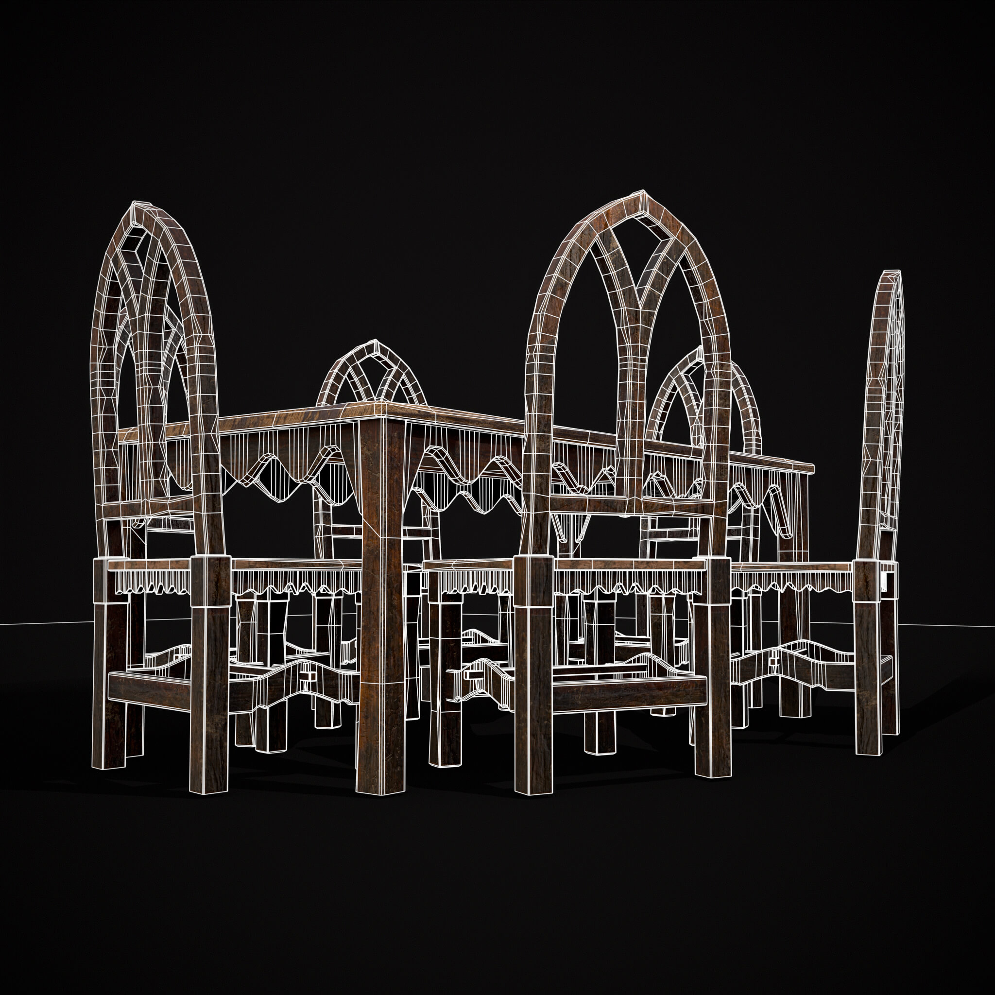 Medieval Kitchen Table Set - 3D Model by Get Dead Entertainment