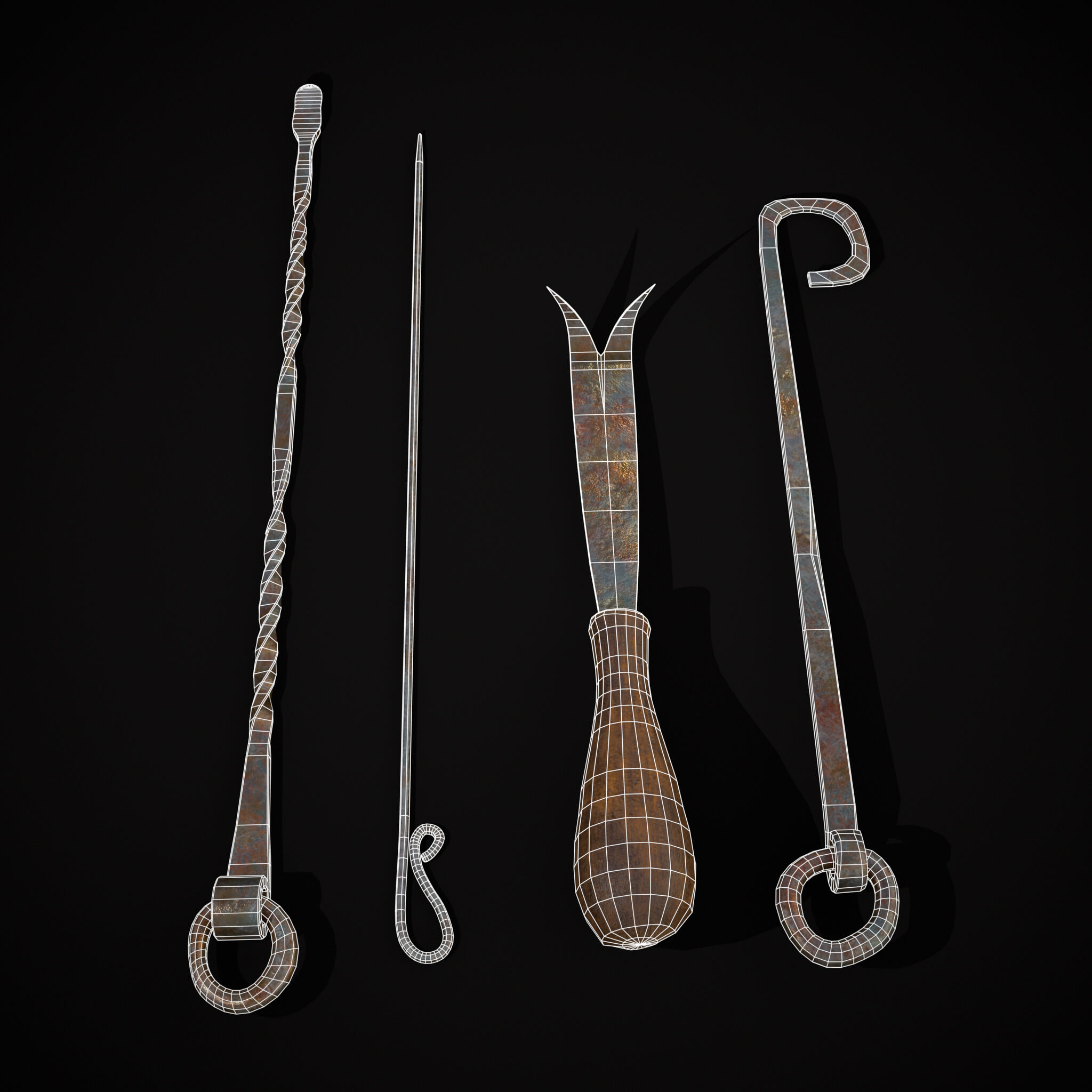 Medieval Leather Crafting Tools - 3D Model by Get Dead Entertainment
