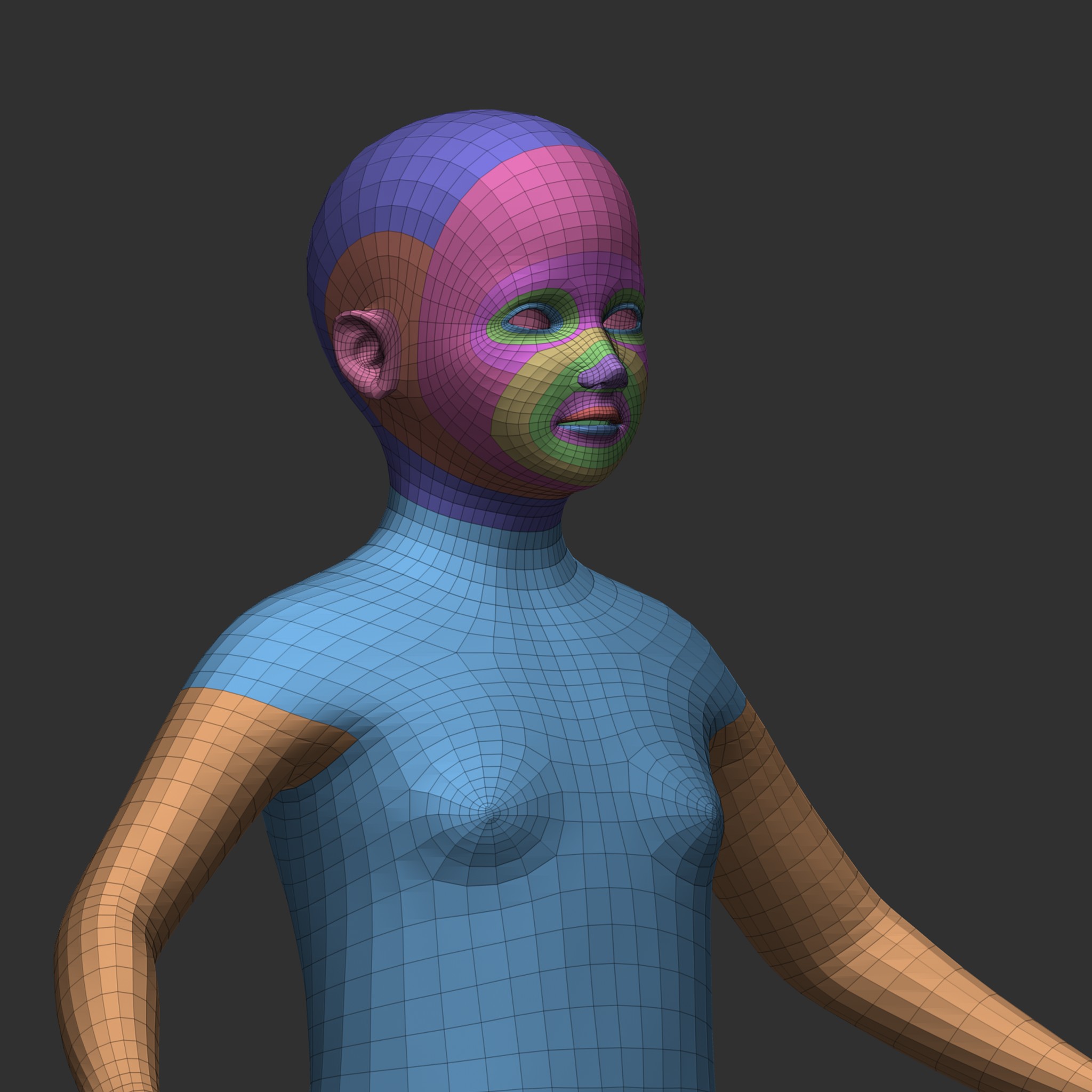 Medieval Little Girl Base Mesh - 3D Model by Get Dead Entertainment