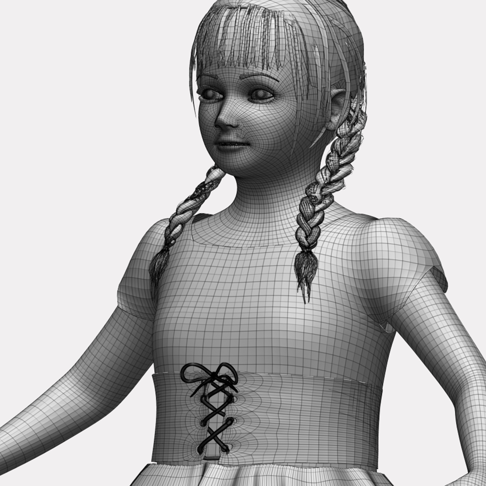 Medieval Little Girl Base Mesh - 3D Model by Get Dead Entertainment