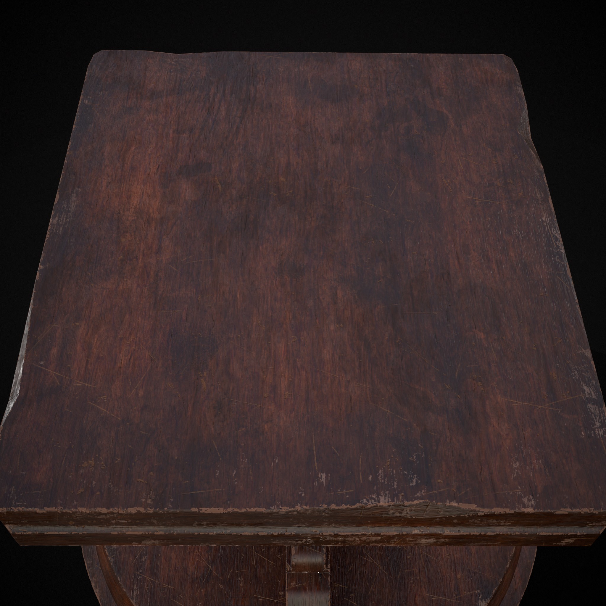 Medieval Mahogany Antique Square Table - 3D Model by Get Dead Entertainment