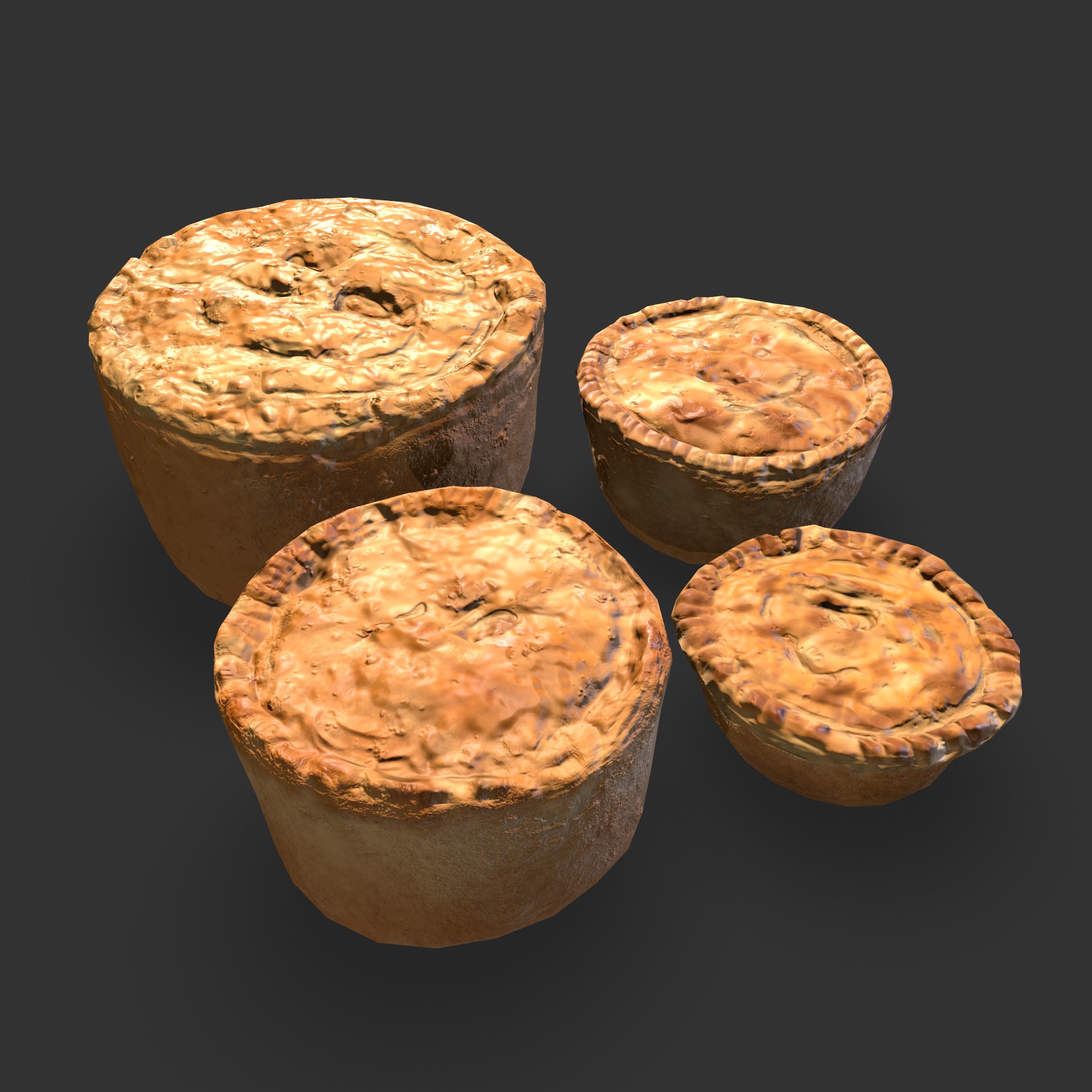 Medieval Meat Pies - 3D Model by Get Dead Entertainment