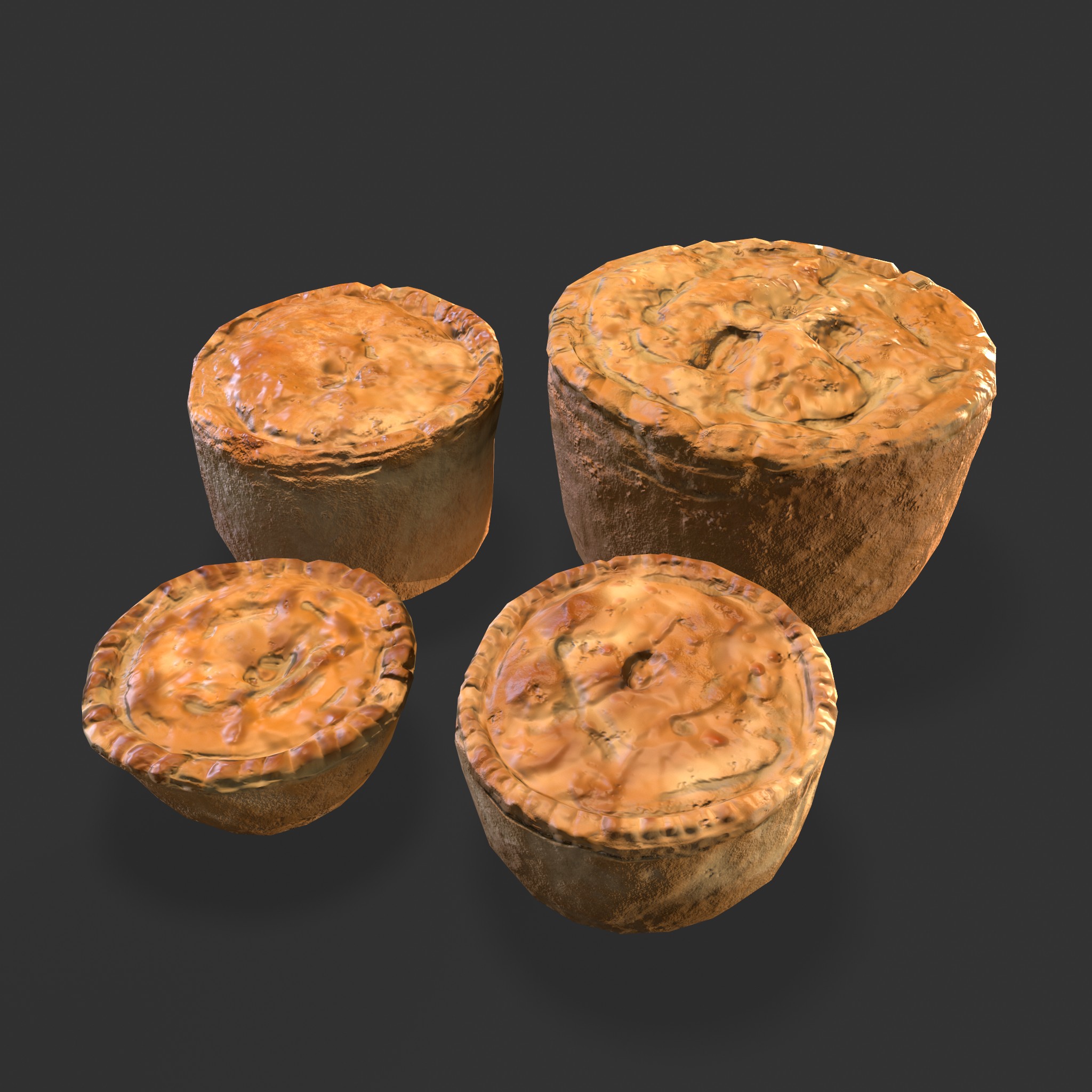 Medieval Meat Pies - 3D Model by Get Dead Entertainment