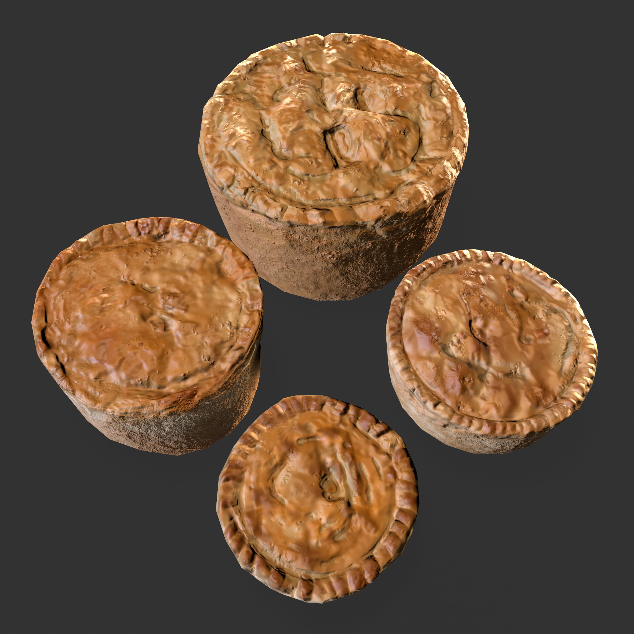 Medieval Meat Pies - 3D Model by Get Dead Entertainment