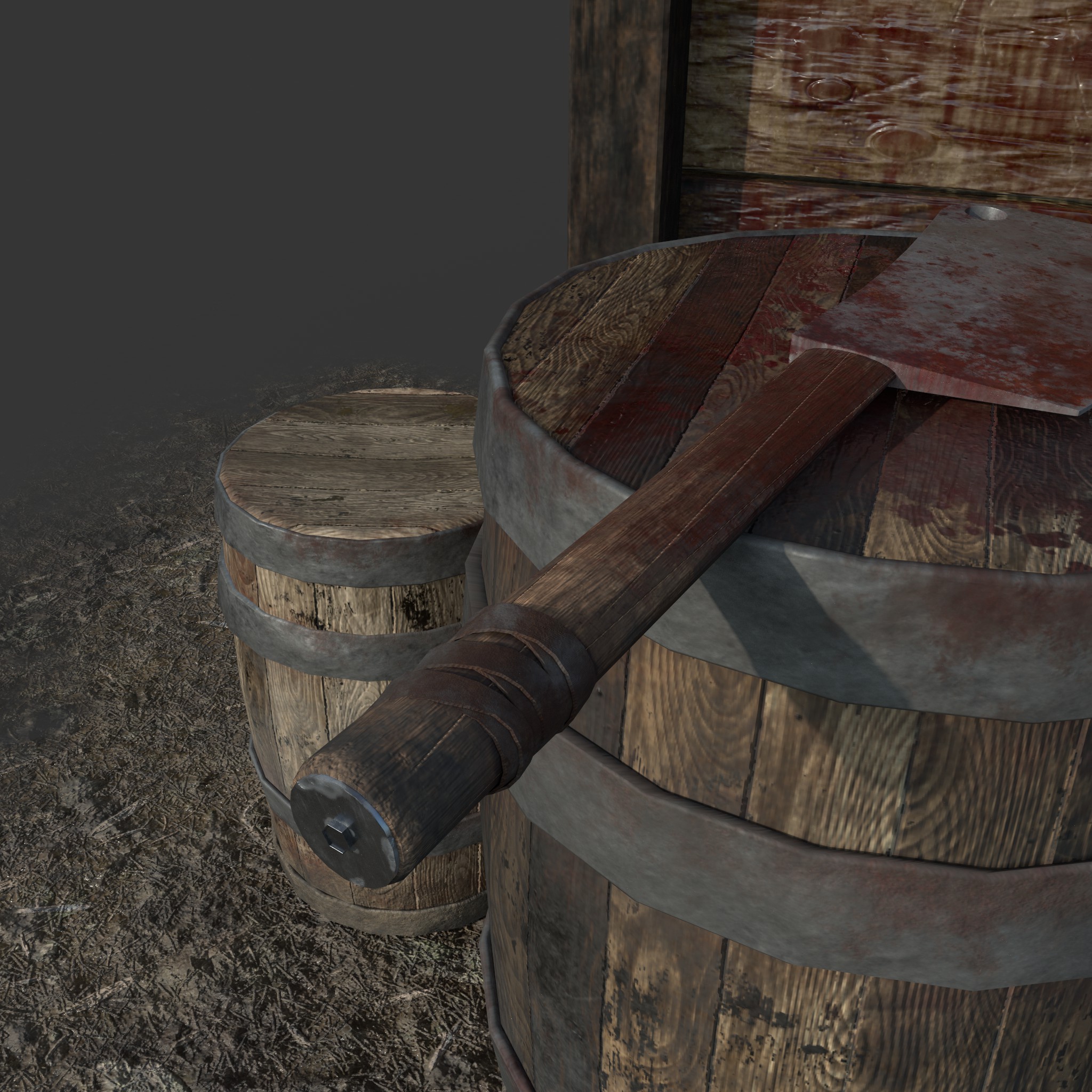 Medieval Meat Stall - 3D Model by Get Dead Entertainment