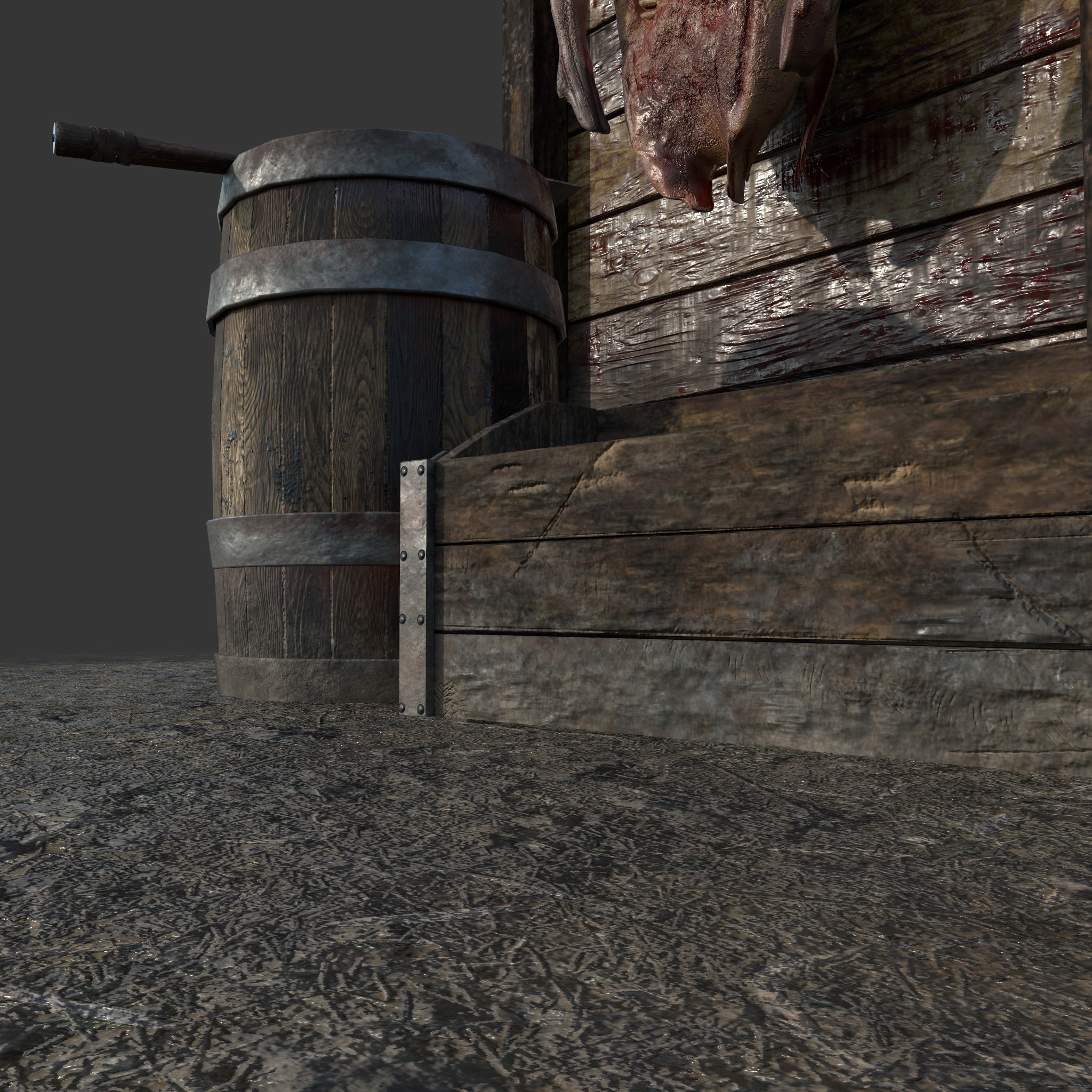 Medieval Meat Stall - 3D Model by Get Dead Entertainment