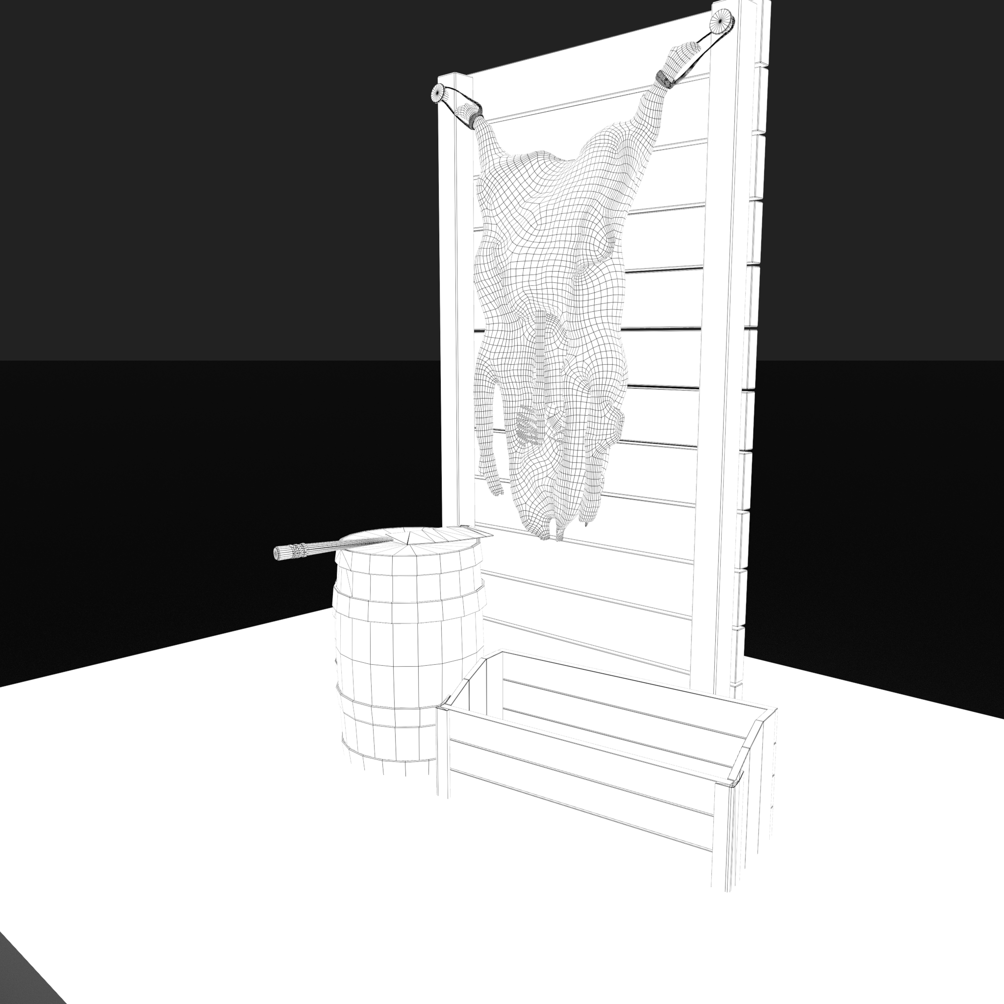 Medieval Meat Stall - 3D Model by Get Dead Entertainment