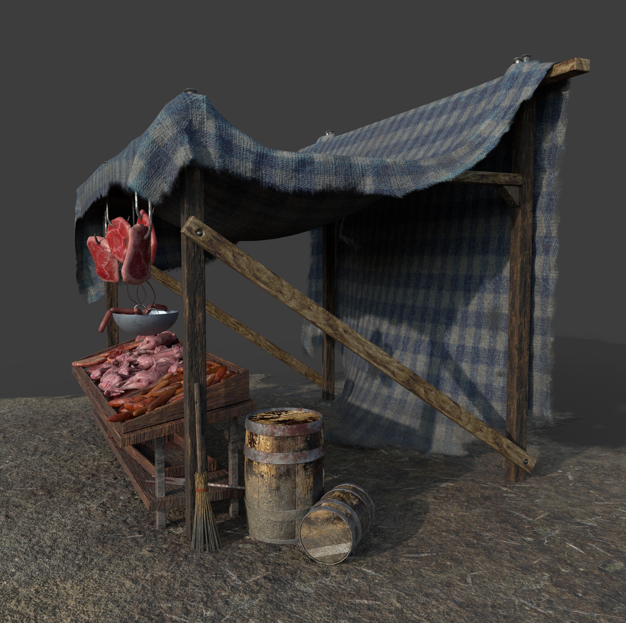 Medieval Meat Tent - 3D Model by Get Dead Entertainment