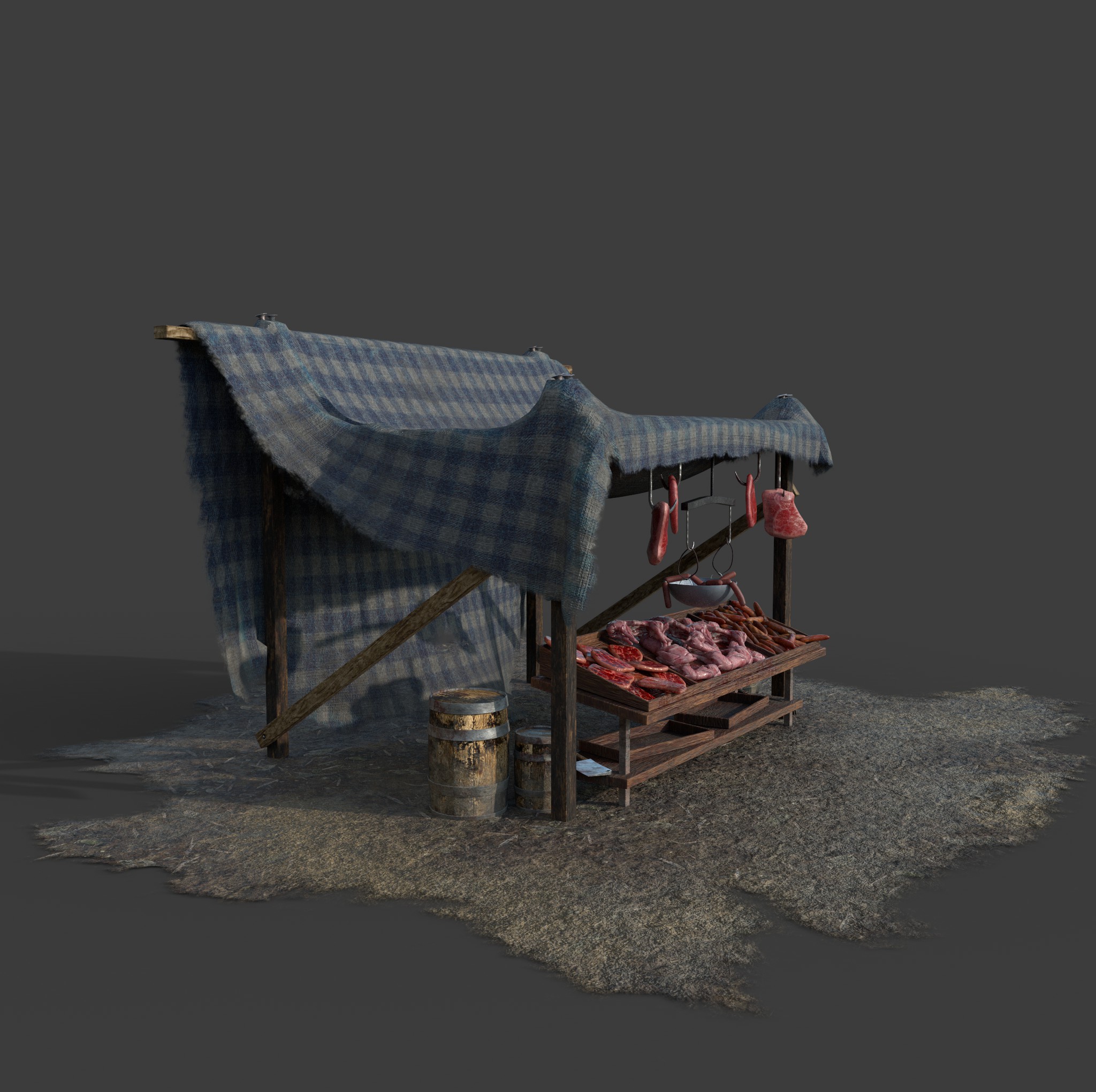 Medieval Meat Tent - 3D Model by Get Dead Entertainment