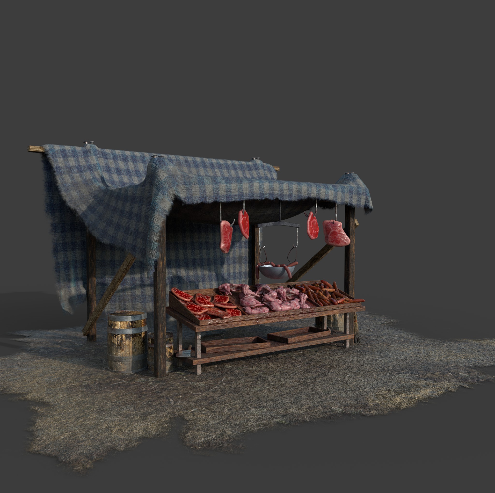 Medieval Meat Tent - 3D Model by Get Dead Entertainment