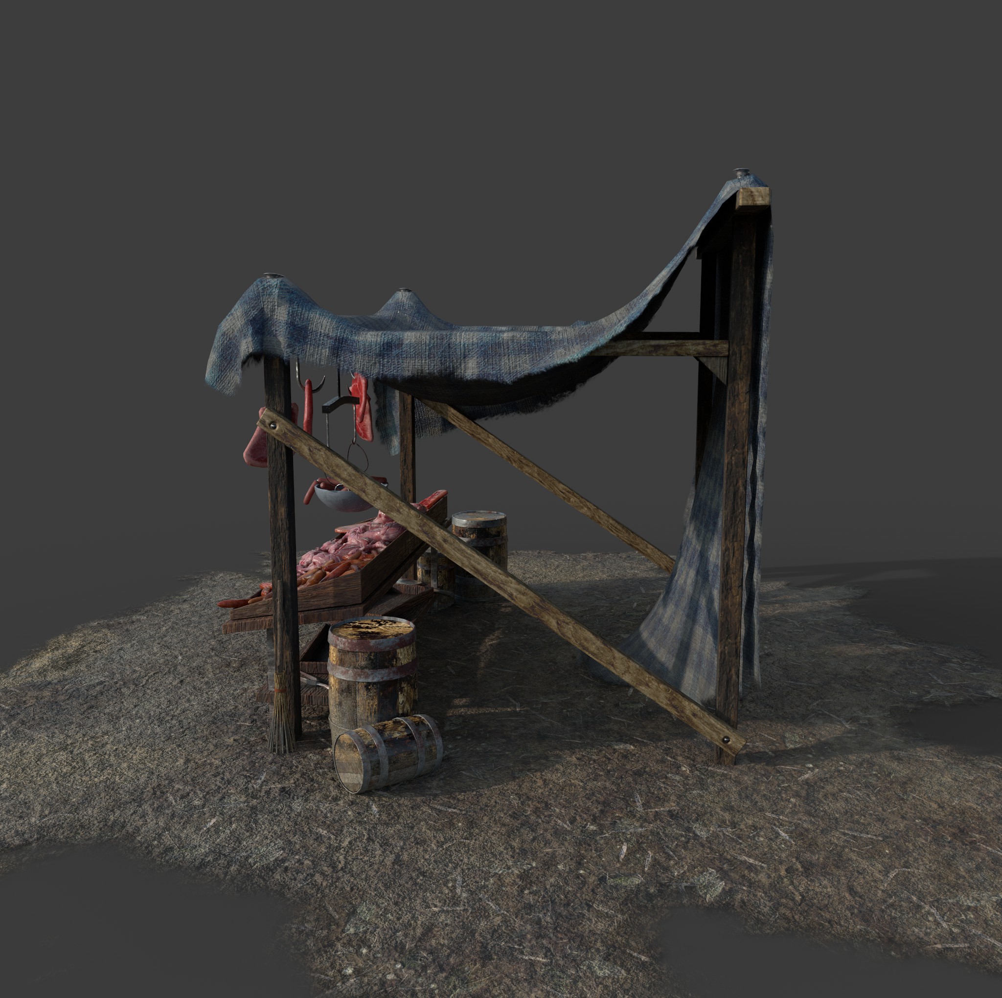 Medieval Meat Tent - 3D Model by Get Dead Entertainment