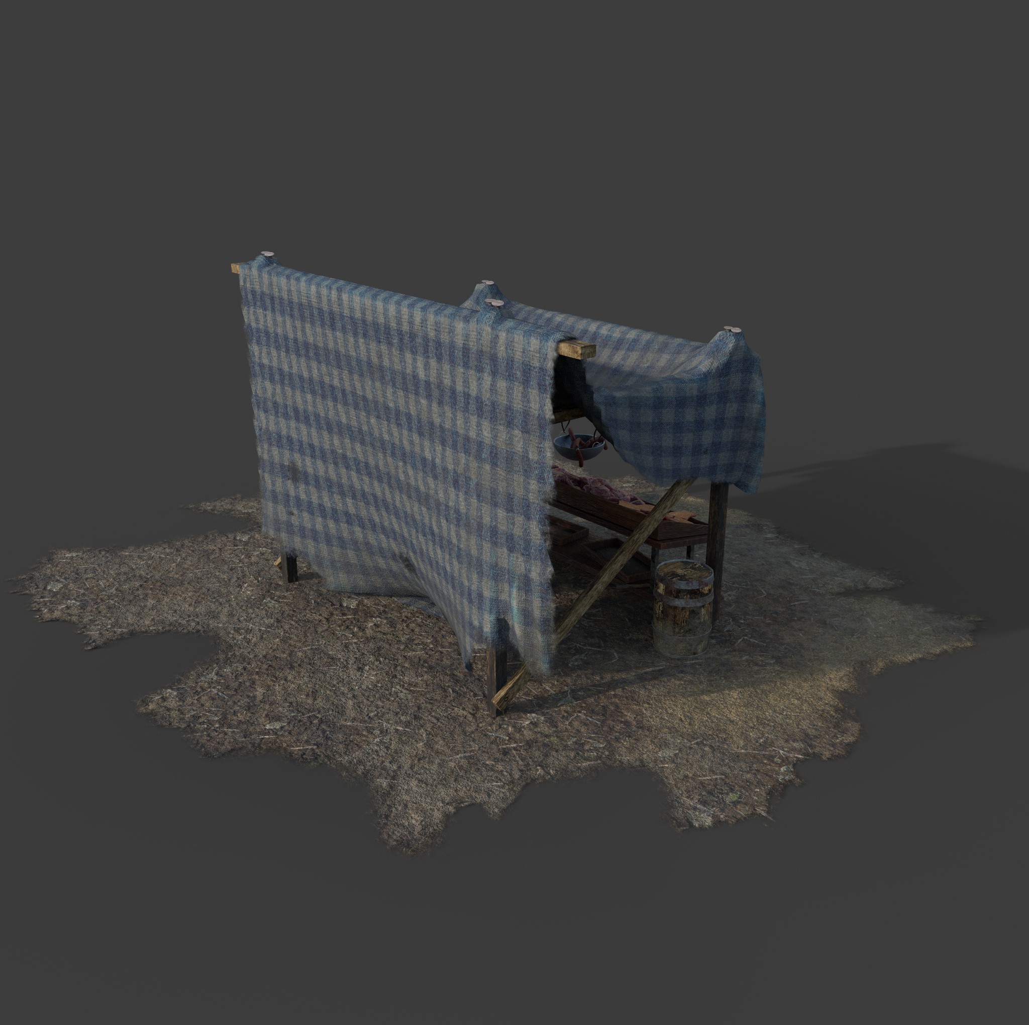 Medieval Meat Tent - 3D Model by Get Dead Entertainment