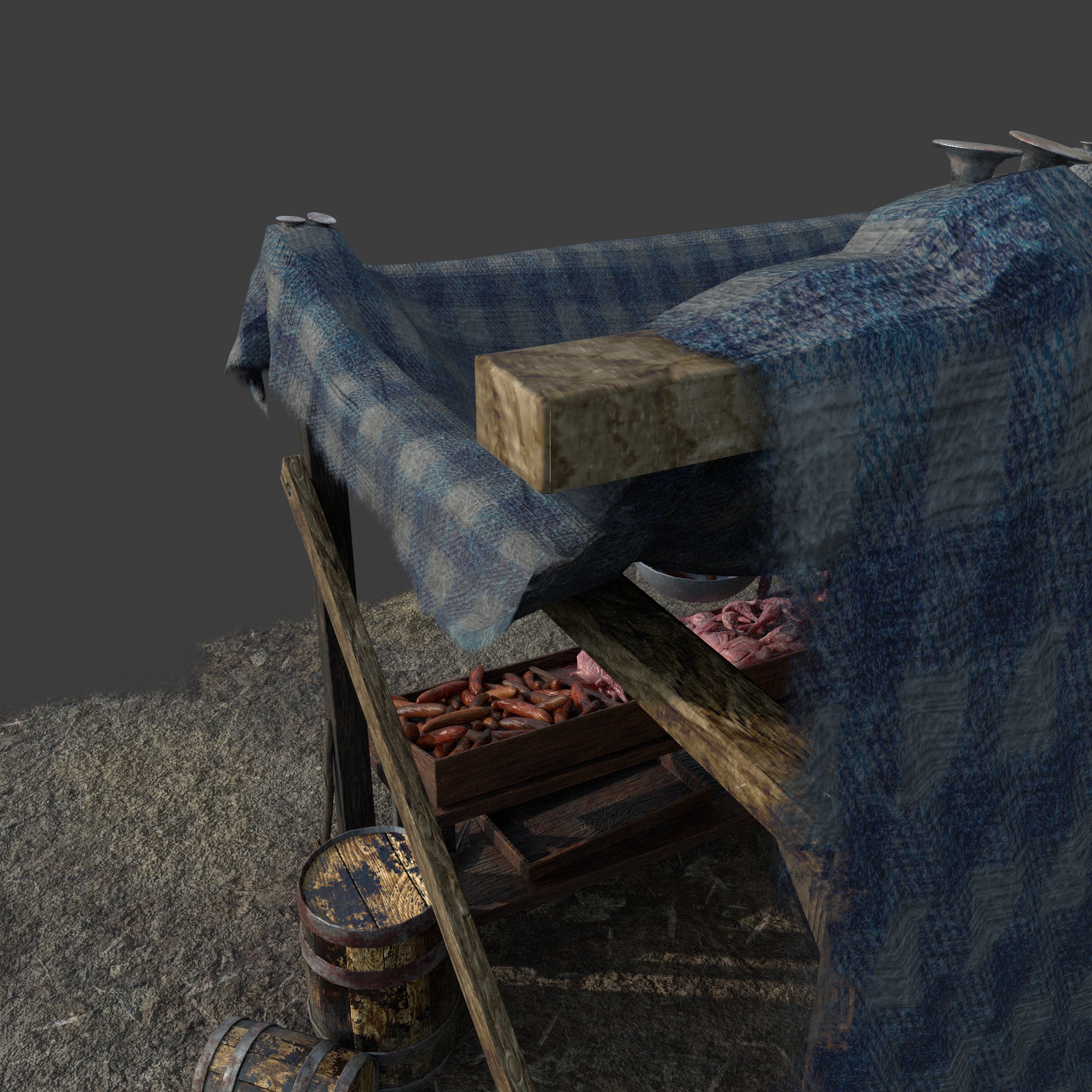 Medieval Meat Tent - 3D Model by Get Dead Entertainment
