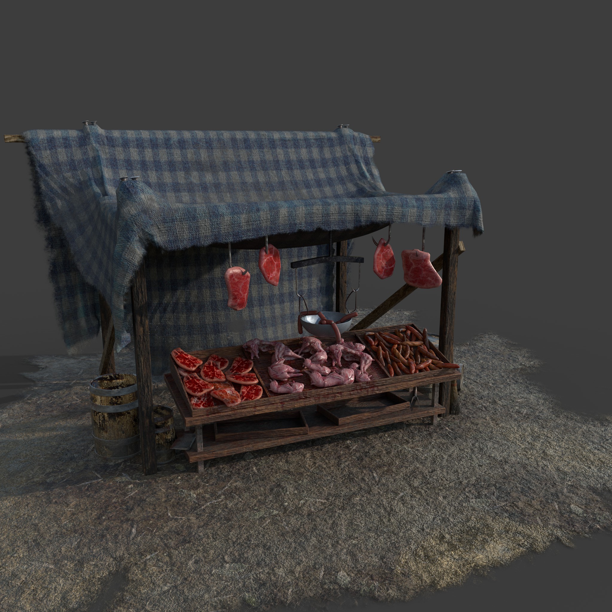 Medieval Meat Tent - 3D Model by Get Dead Entertainment