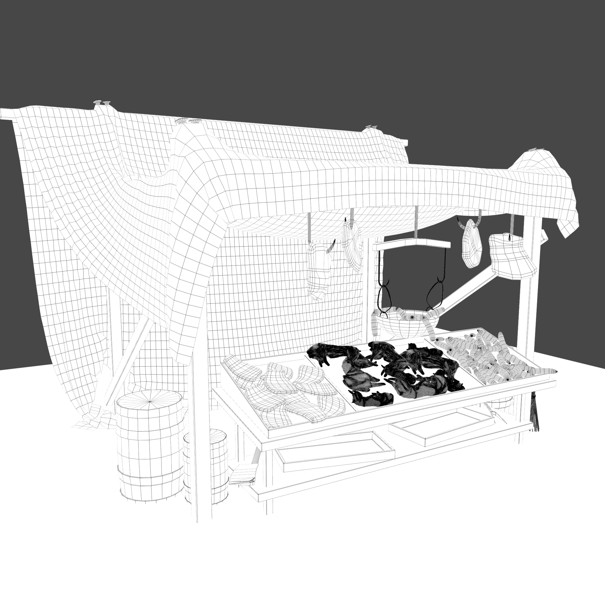 Medieval Meat Tent - 3D Model by Get Dead Entertainment