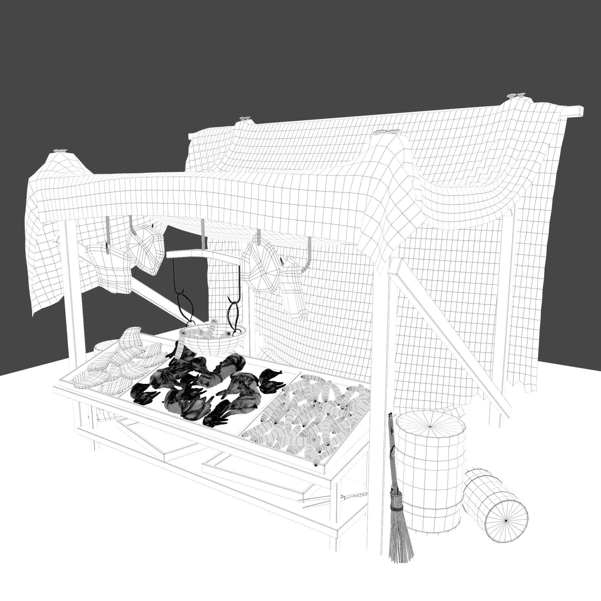Medieval Meat Tent - 3D Model by Get Dead Entertainment
