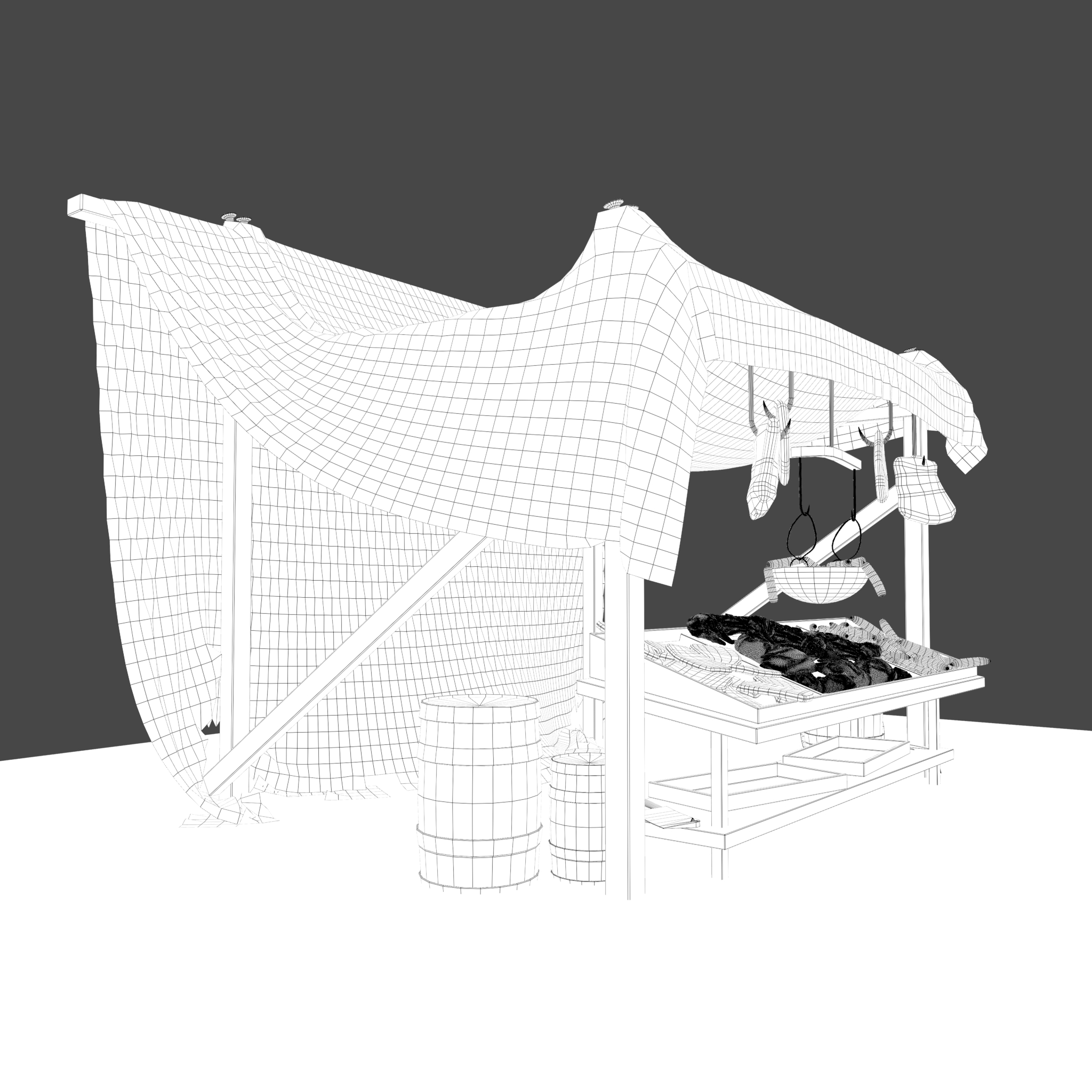 Medieval Meat Tent - 3D Model by Get Dead Entertainment