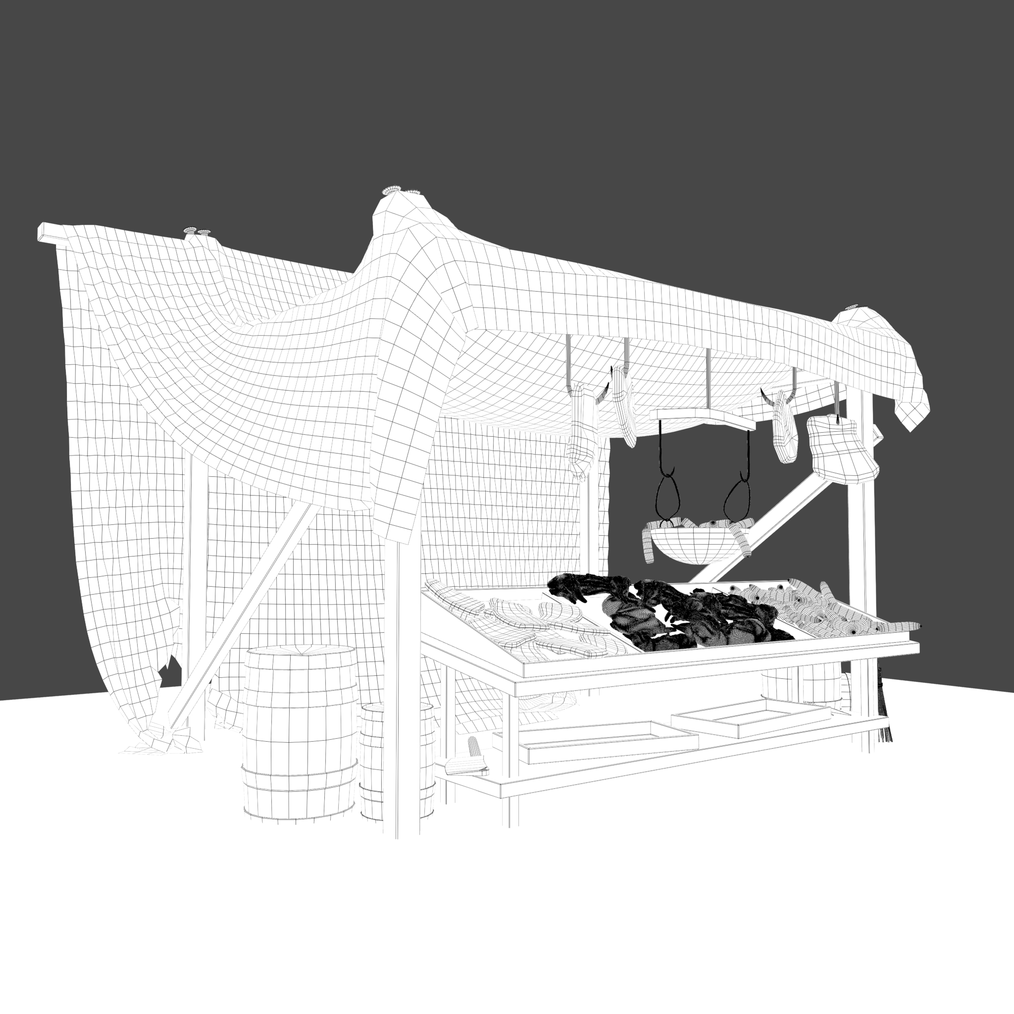 Medieval Meat Tent - 3D Model by Get Dead Entertainment